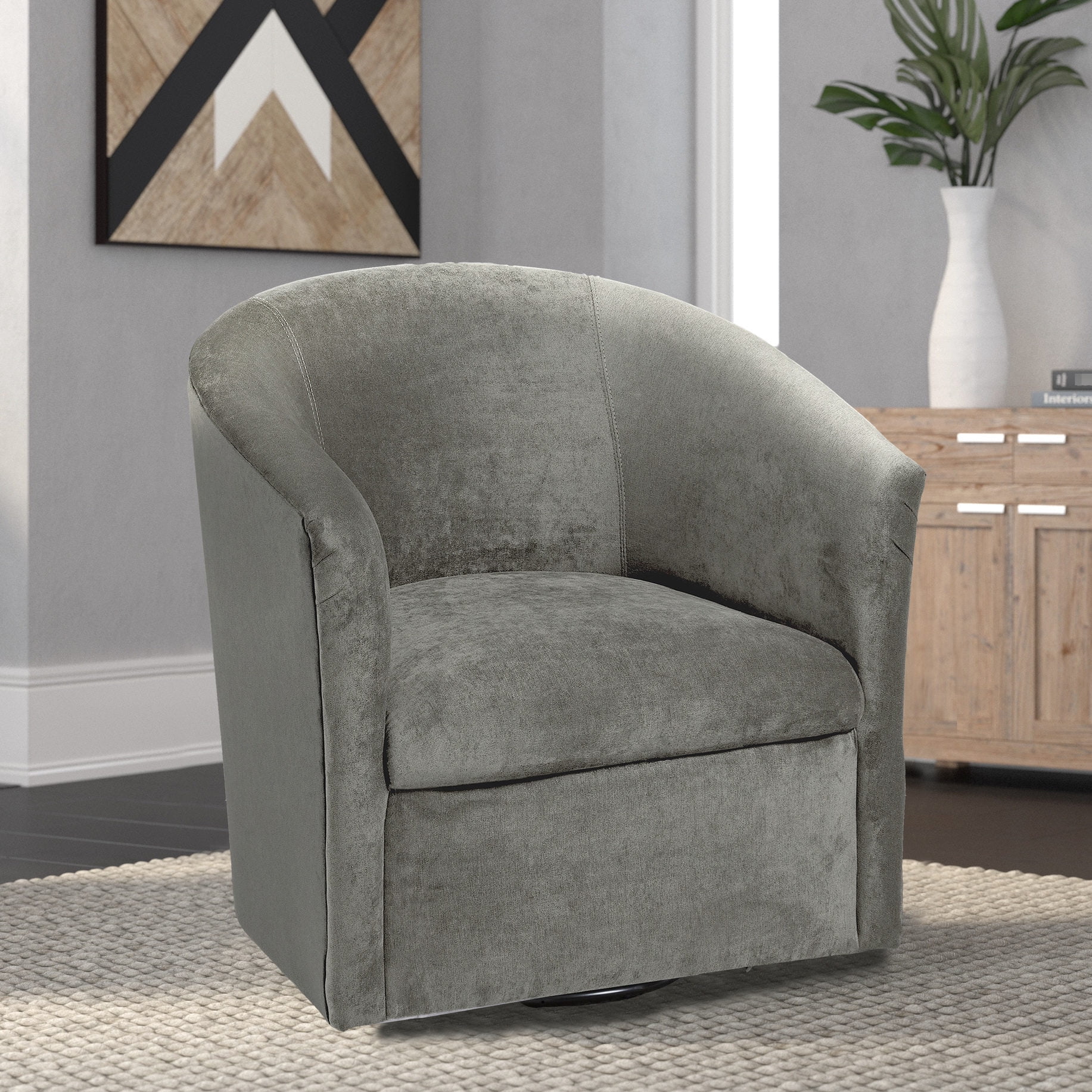 Swivel Chair with Attached Cushion + Soft Polyester Fibers”-“Reading ...