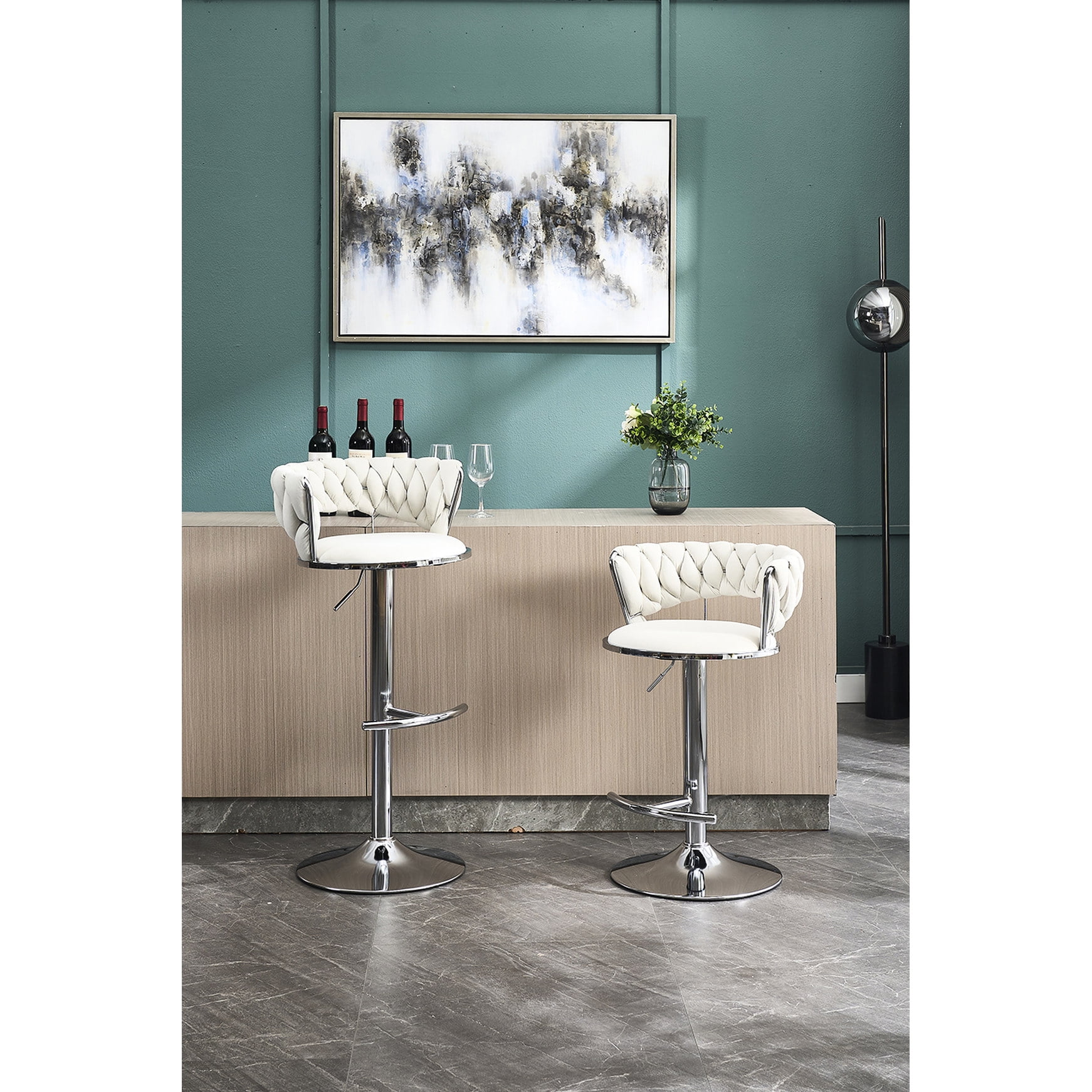 Swivel & Chrome - plated Base - Home Bar, Convenient Sitting - Walmart.com