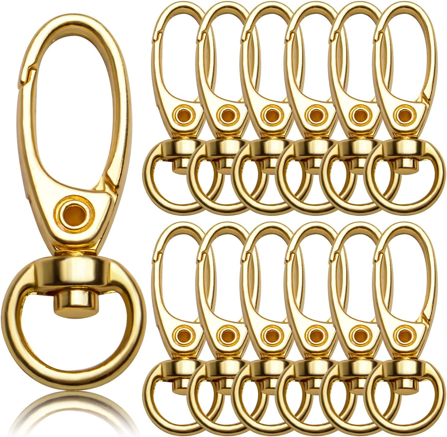 Swivel Clasp Clips,50pcs 35mm Swivel Trigger Clips Metal Keyring Clasps ...