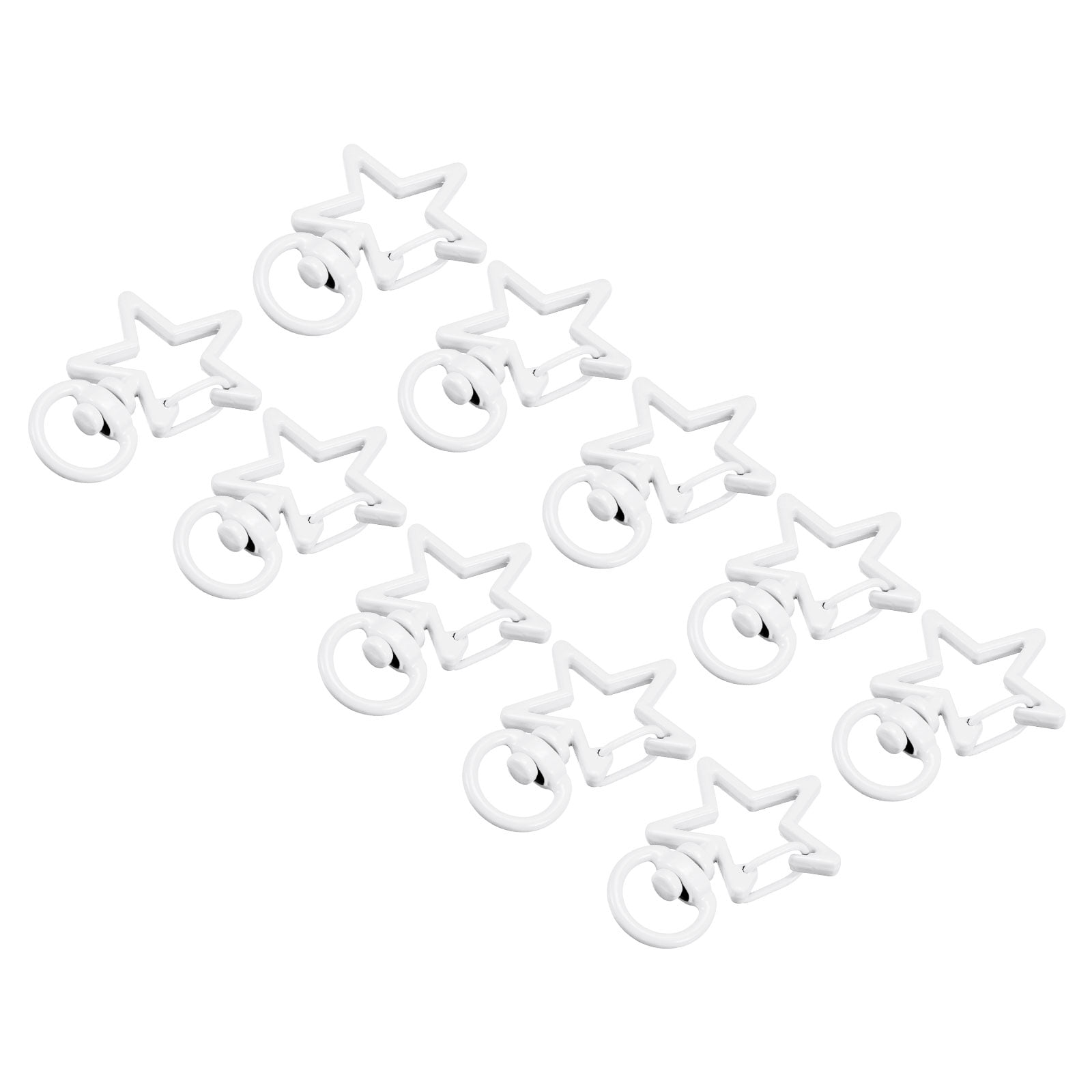 Swivel Clasps Snap Hook, Star Shape Lobster Claw Clasp for DIY White ...