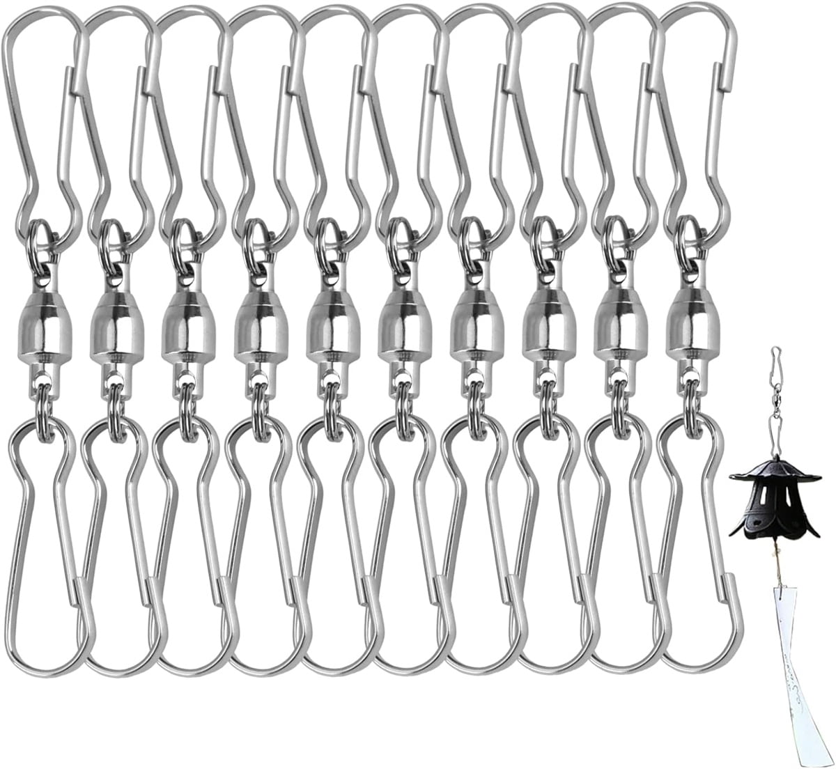 Swivel Clip Hanging Hooks,Tutuviw 10 Pcs 360 Degree Rotatable Wind ...