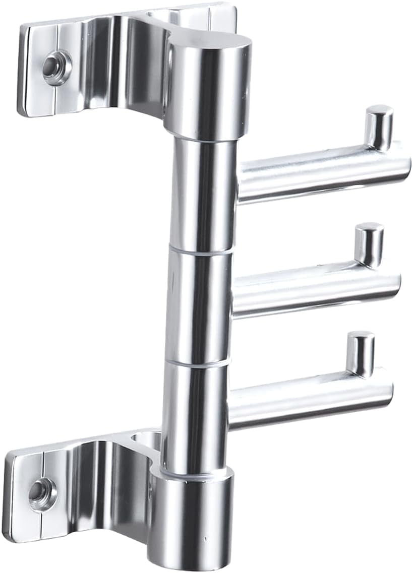 Swivel Coat Rack with Multiple Hooks for Bathroom and Wall Mount ...