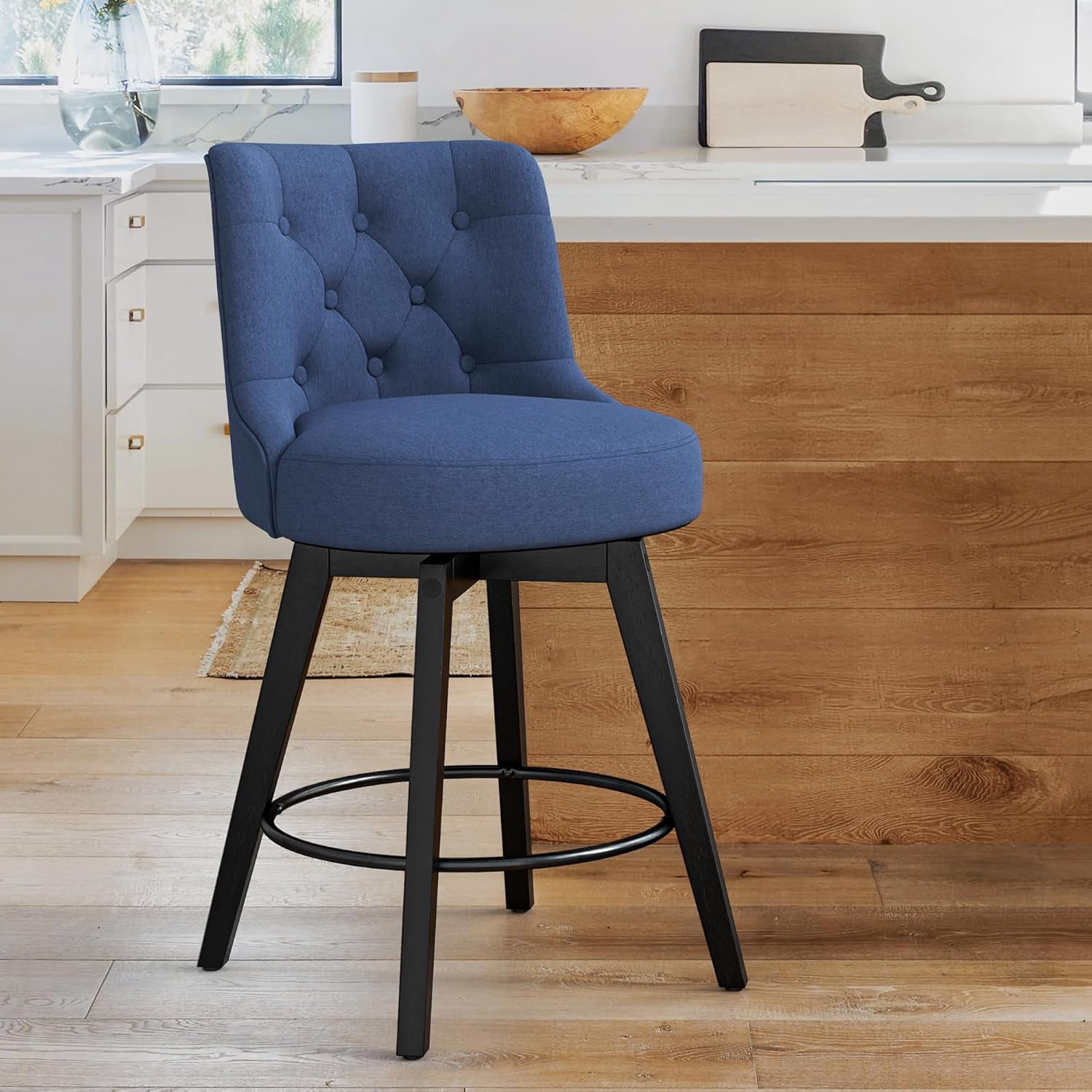 Swivel Counter Height Bar Stools Set of 2 26" H Modern Counter Stools ...