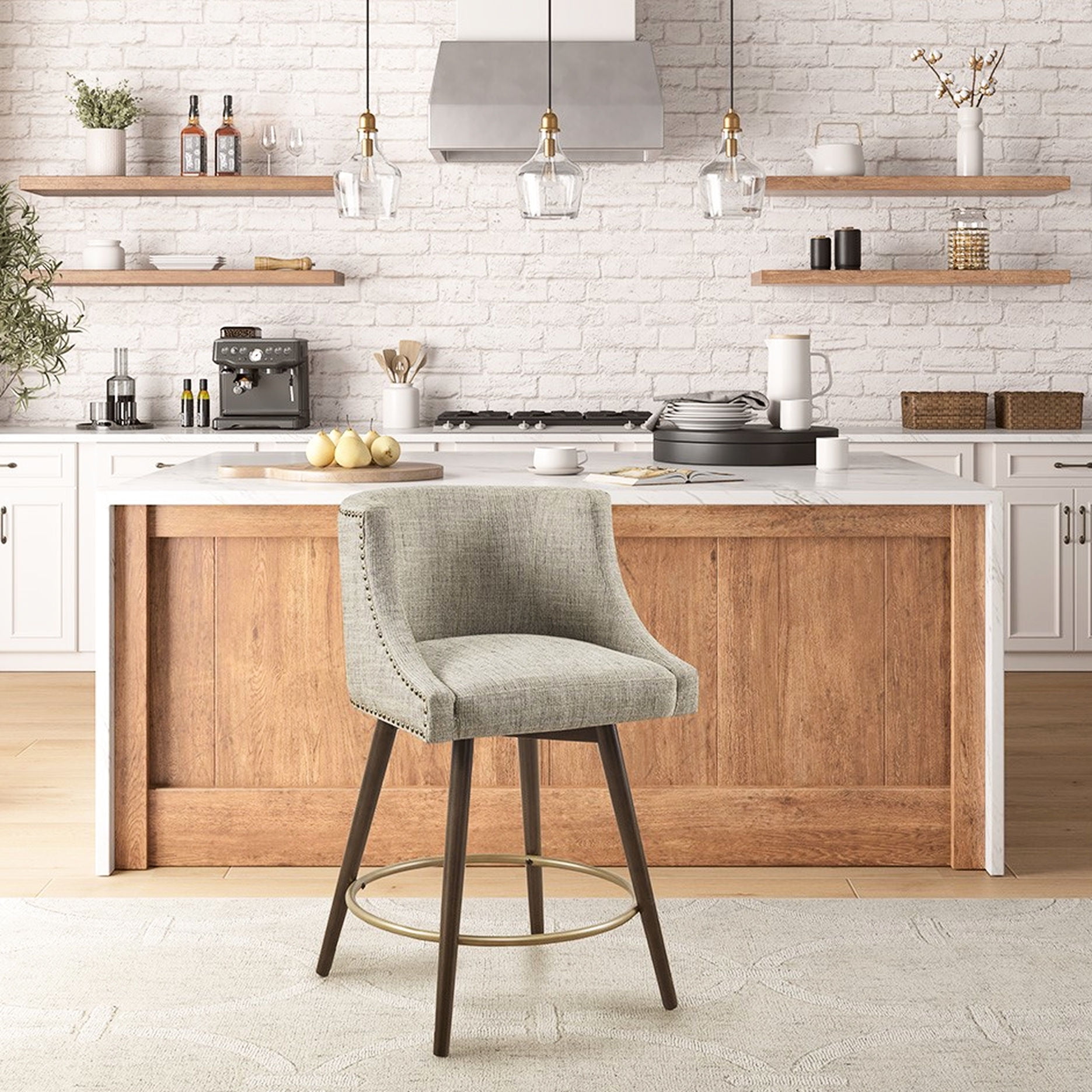 Swivel Counter Stool | Perfect for Kitchen Countertops with Swivel ...