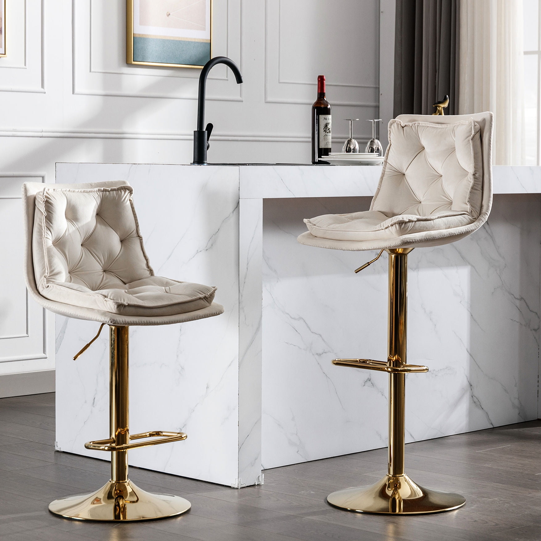 Swivel Design for Flexibility / Hotel Lobby Bars / Stylish Cream Bar ...
