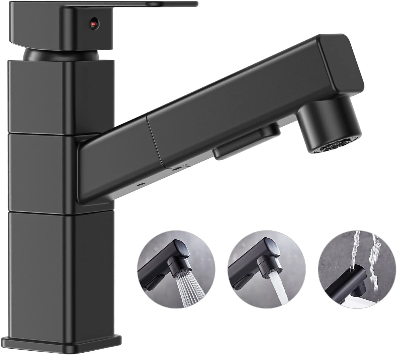 Swivel Design for Ultimate Convenience Modern Black Square Kitchen ...