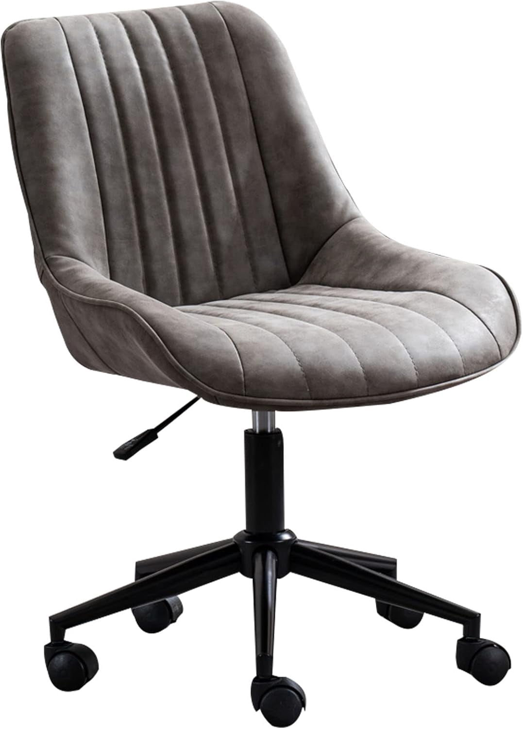 Swivel Desk Chair Pu Leather Ergonomic Office Chair with Padded Armrest ...