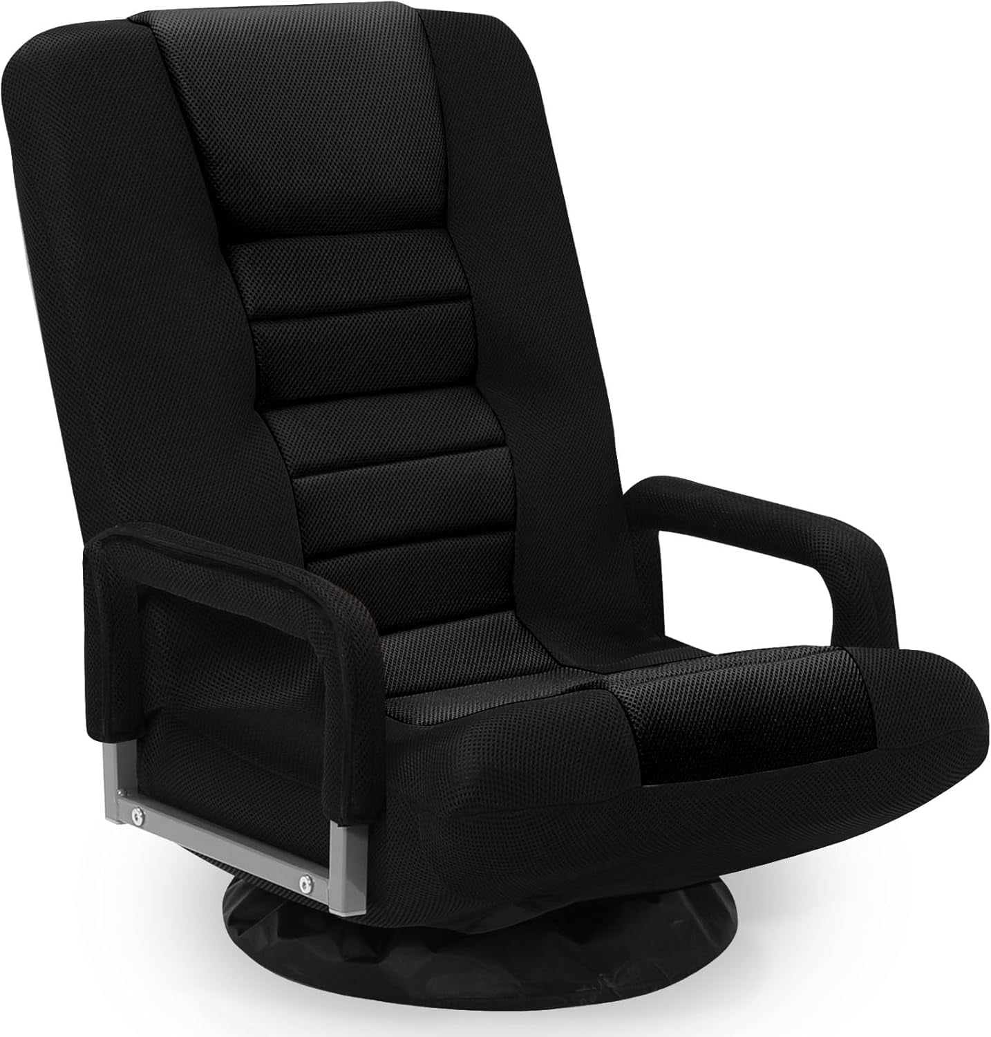 Swivel Floor Gaming Chair w/Armrests 2 Pack Folding Video Reclining ...