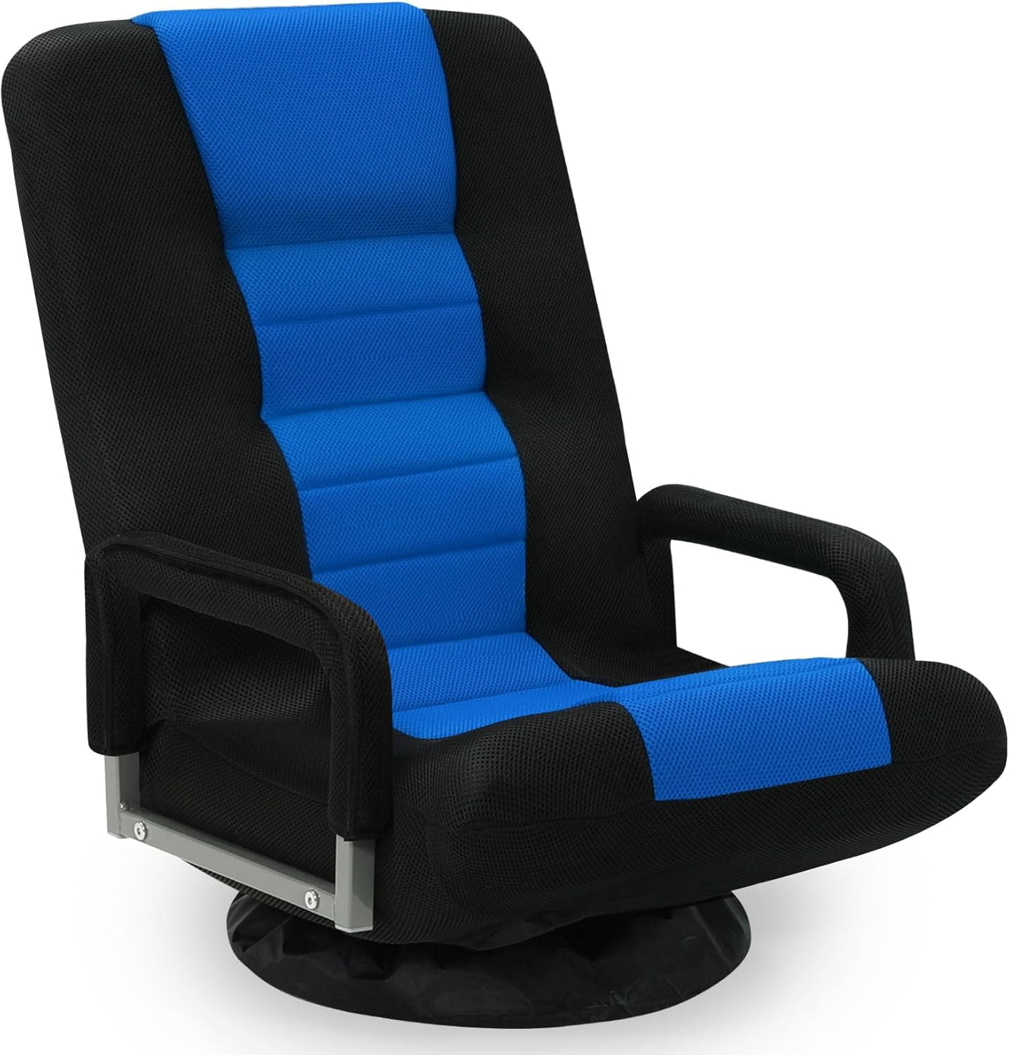 Swivel Floor Gaming Chair w/Armrests, Folding Video Reclining Sofa w/6 ...
