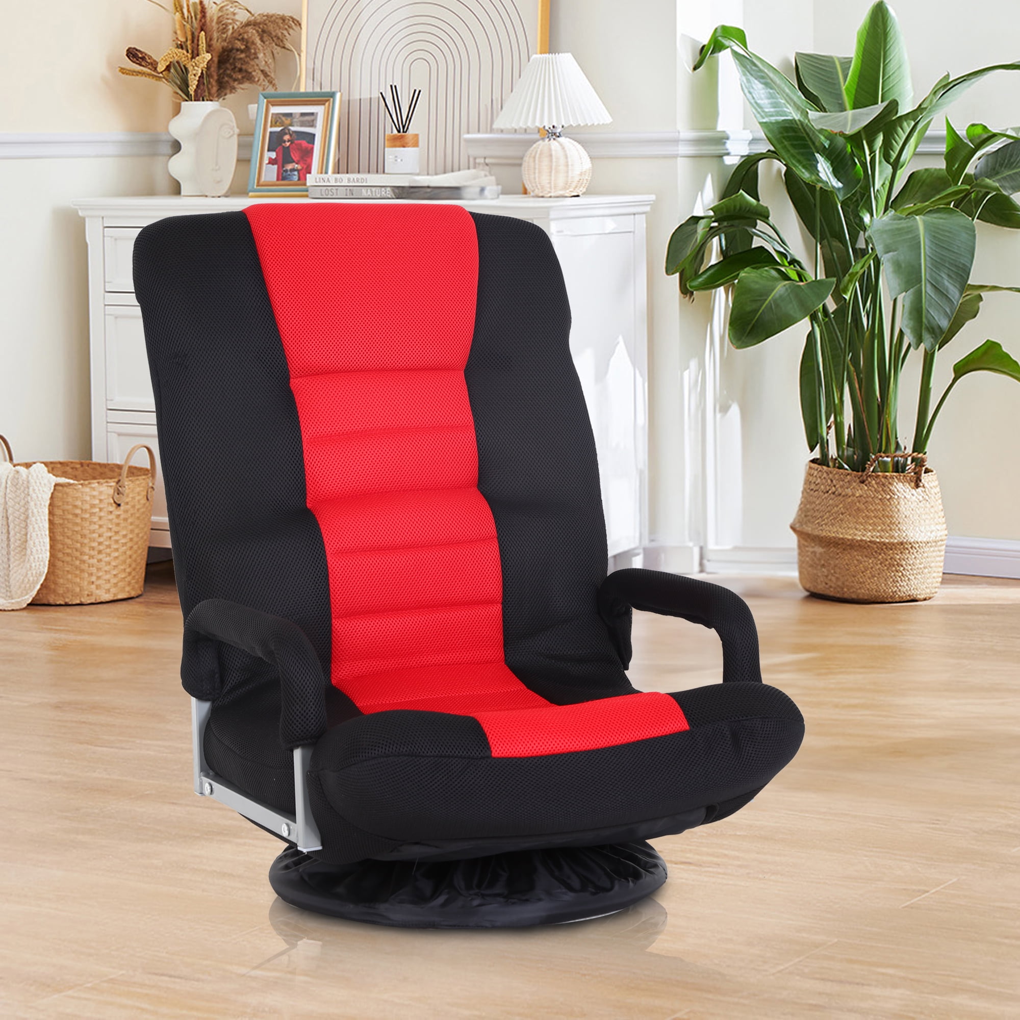 Swivel Gaming Chair, 360 Degree Floor Chair 5 Positions Adjustable ...