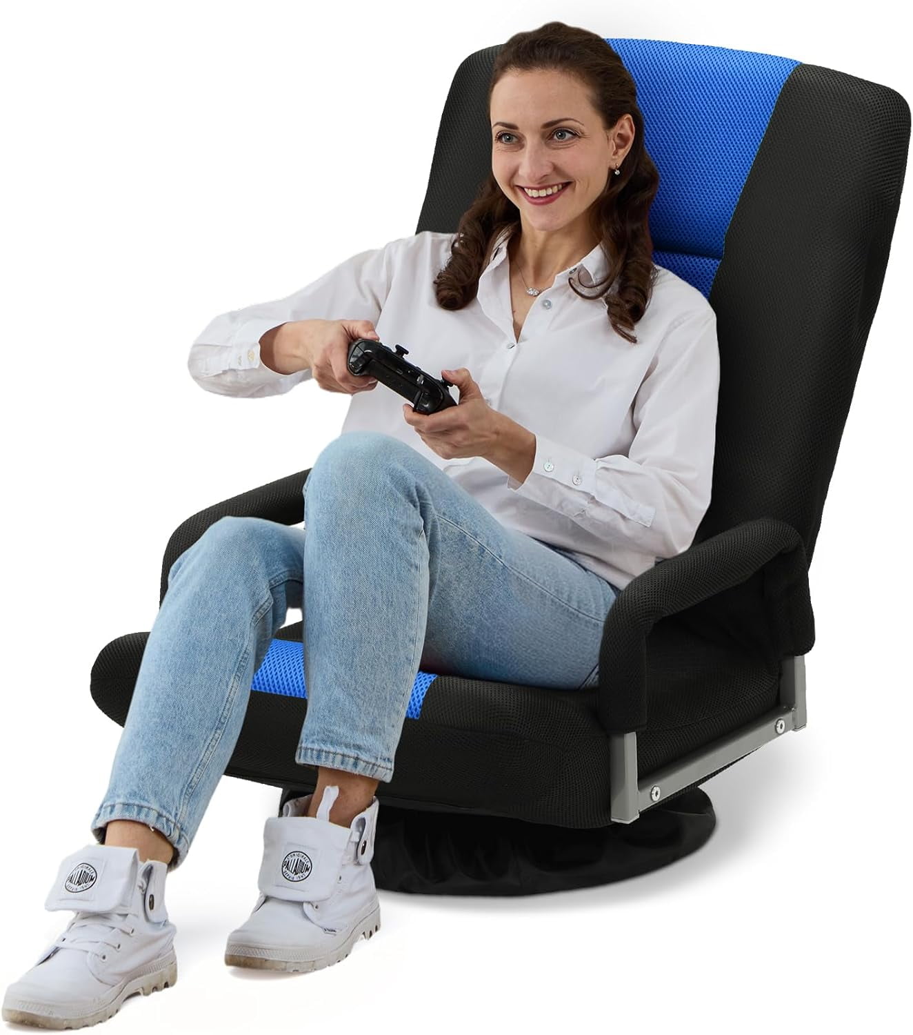Swivel Gaming Chair 360 Degree Multipurpose Floor Chair w/Armrest & 6 ...