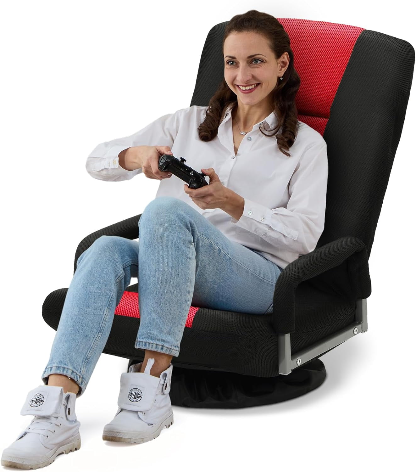 Swivel Gaming Chair 360 Degree Multipurpose Floor Chair w/Armrest & 6 ...