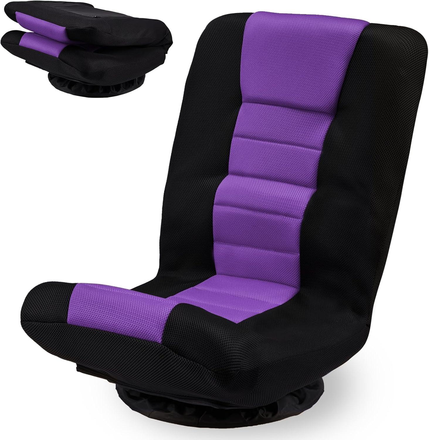 Swivel Gaming Chair 360 Rotating Floor Chair w/6 Adjustable Position ...