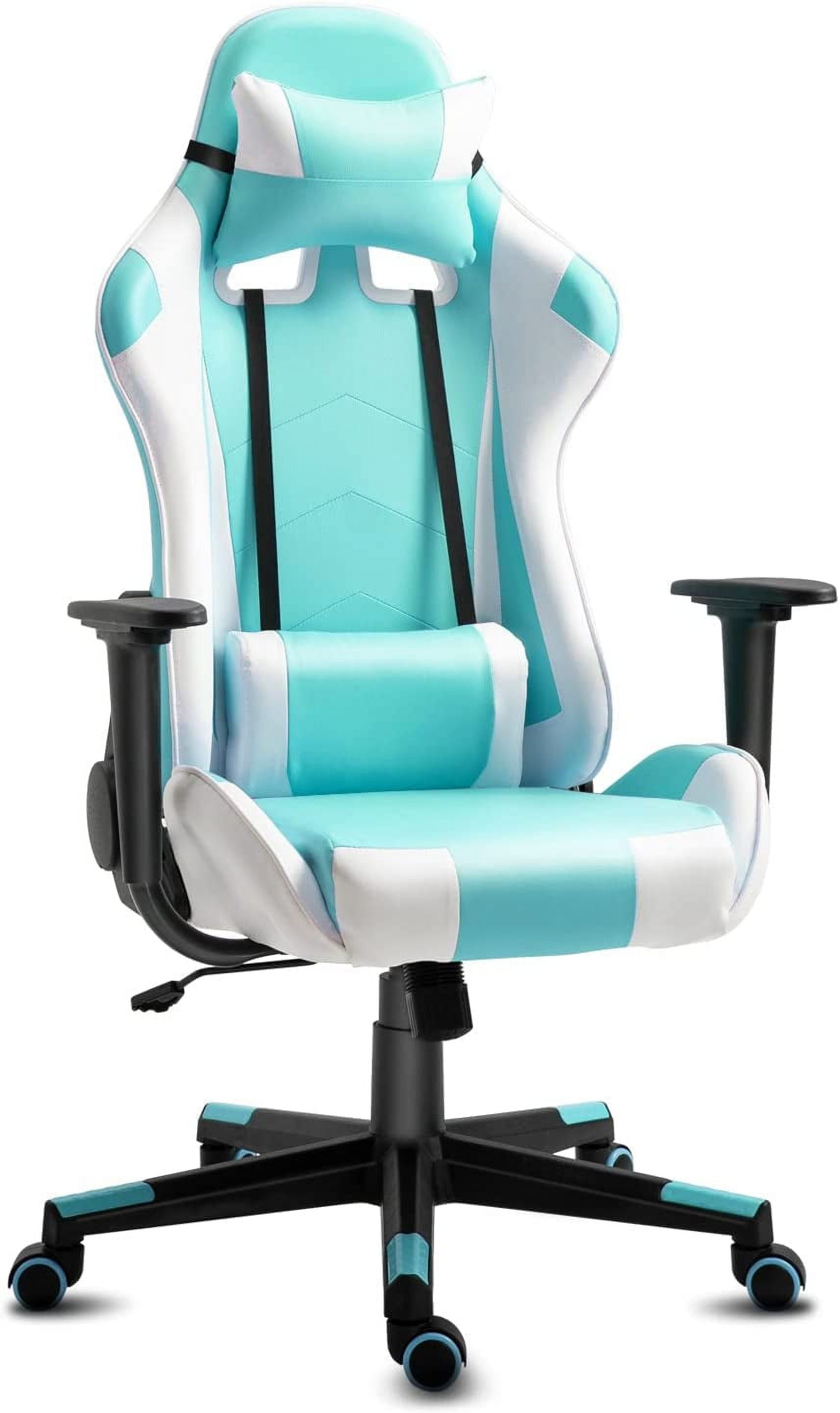 Swivel Gaming Chair Recliner with Lumbar Support and Headrest, Height ...