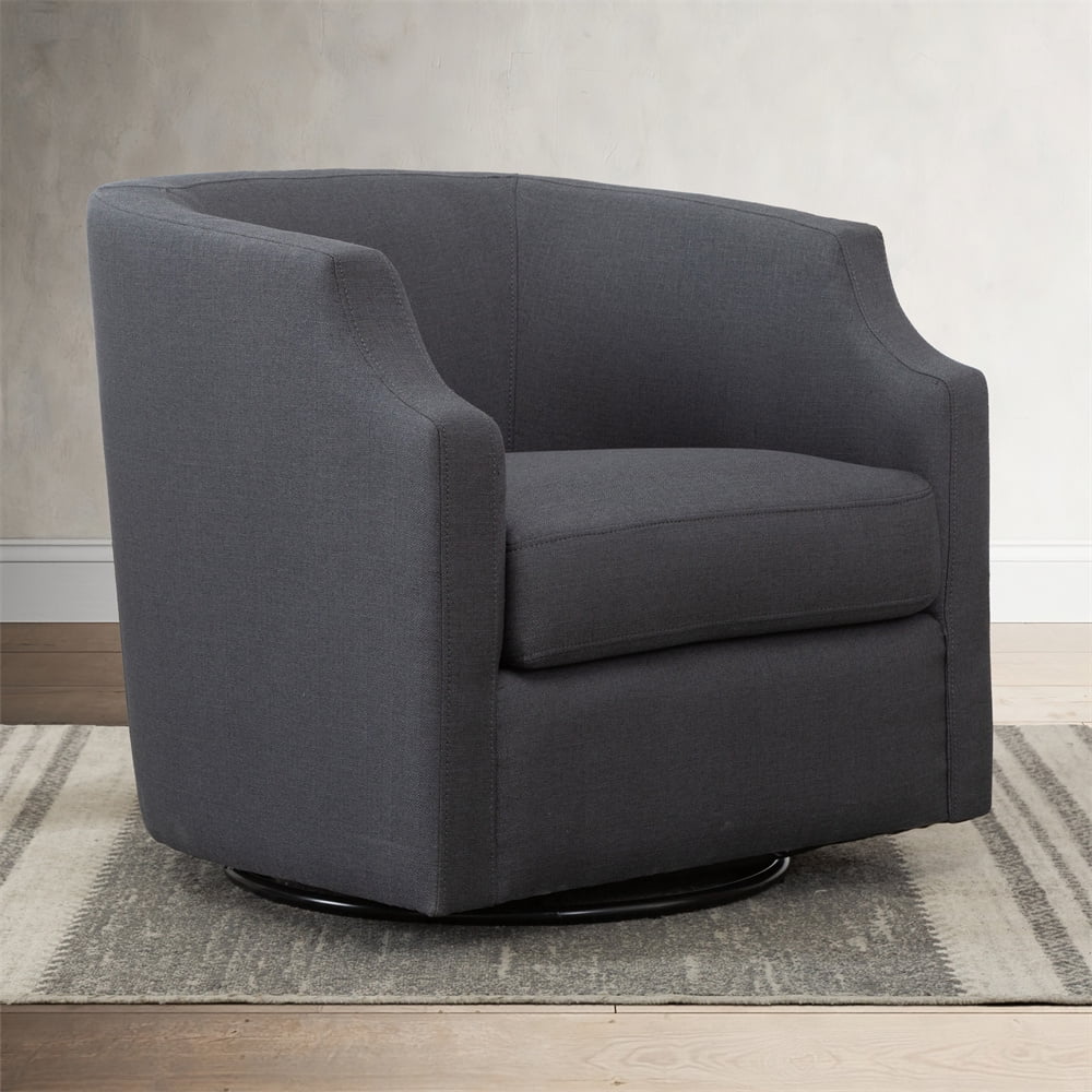 Swivel Glider Barrel Chair, Modern Upholstered Accent Chair with ...