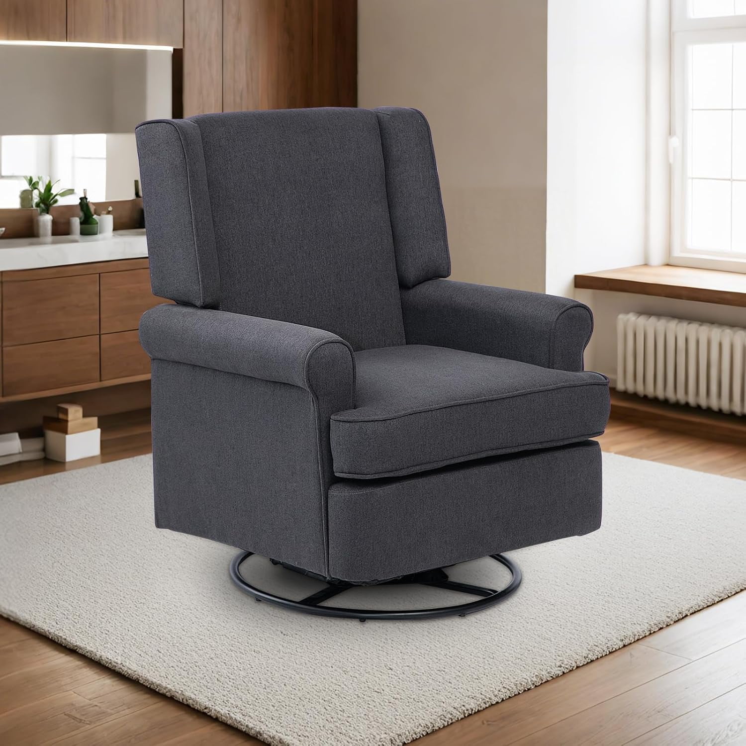 Swivel Glider Rocking Recliner,Comfortable Upholstered Rocker Recliner ...