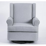 Dinosisco Swivel Glider Rocking Chair for Nursery, Wingback Upholstered ...
