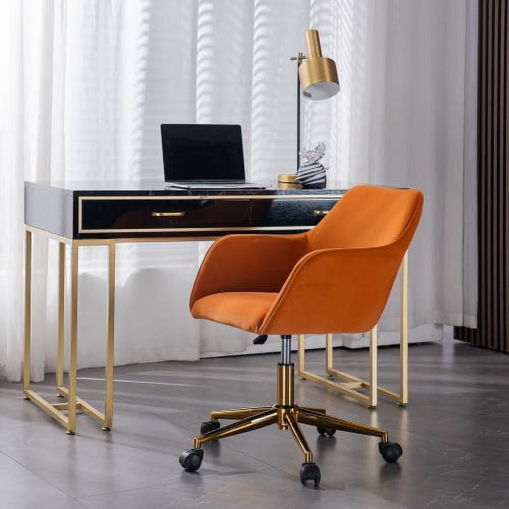 Swivel Home Office Chair, Modern Velvet Fabric Adjustable Height 360 ...