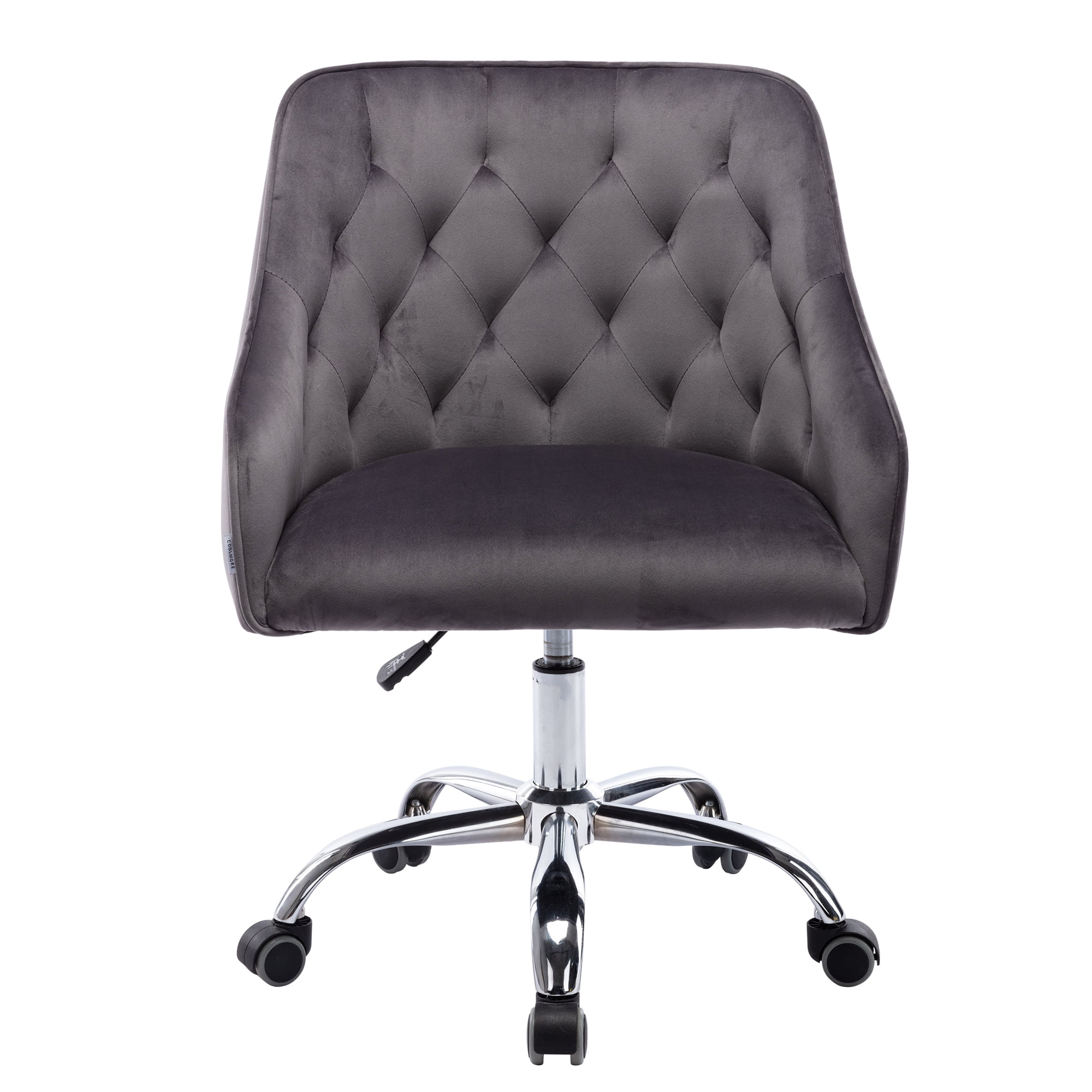 Swivel Home Office Chair, Modern Velvet Tufted Upholstered Swivel Shell ...
