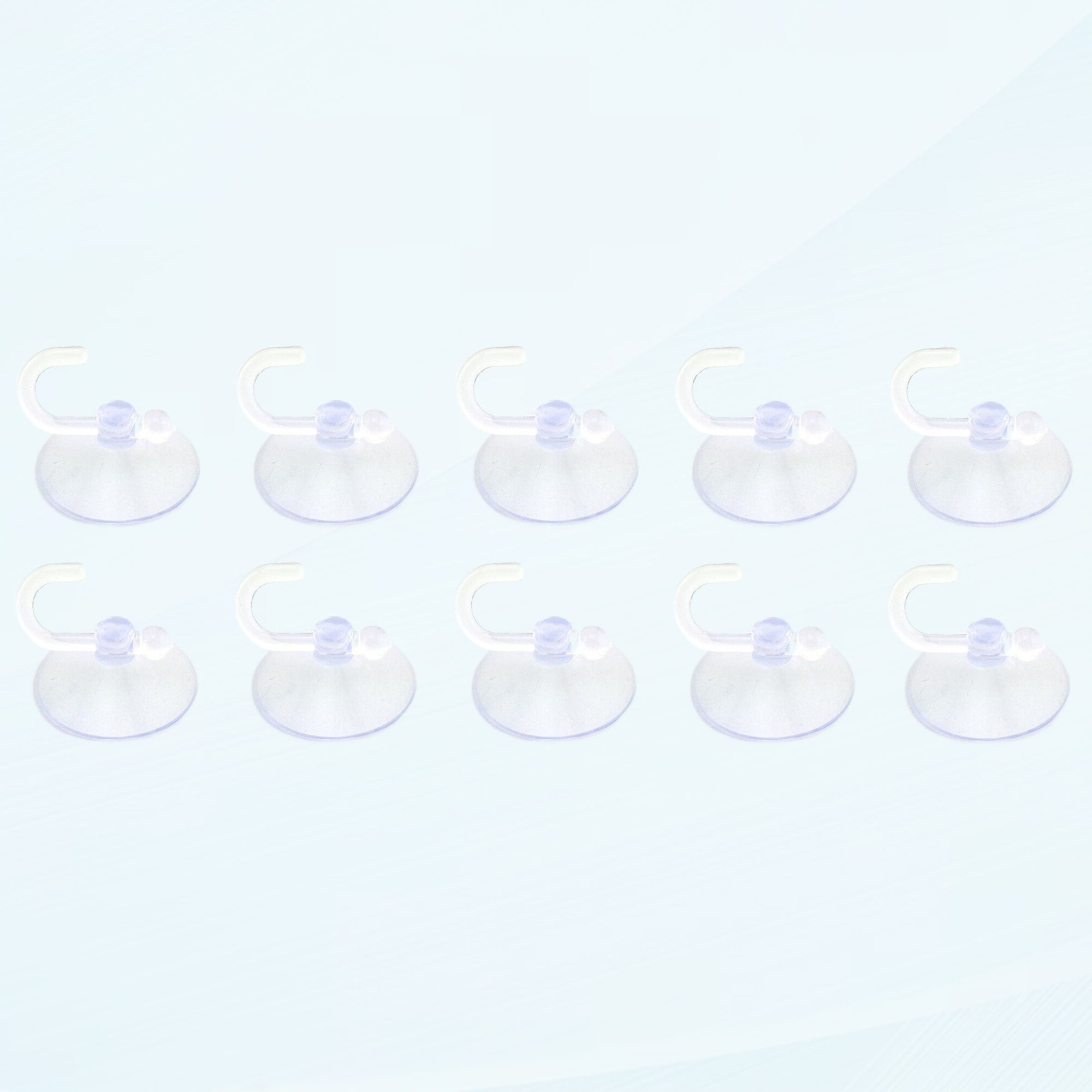 Swivel Hook Clear Plastic Suction Cups - 30mm, Set of 10, Clear, For ...