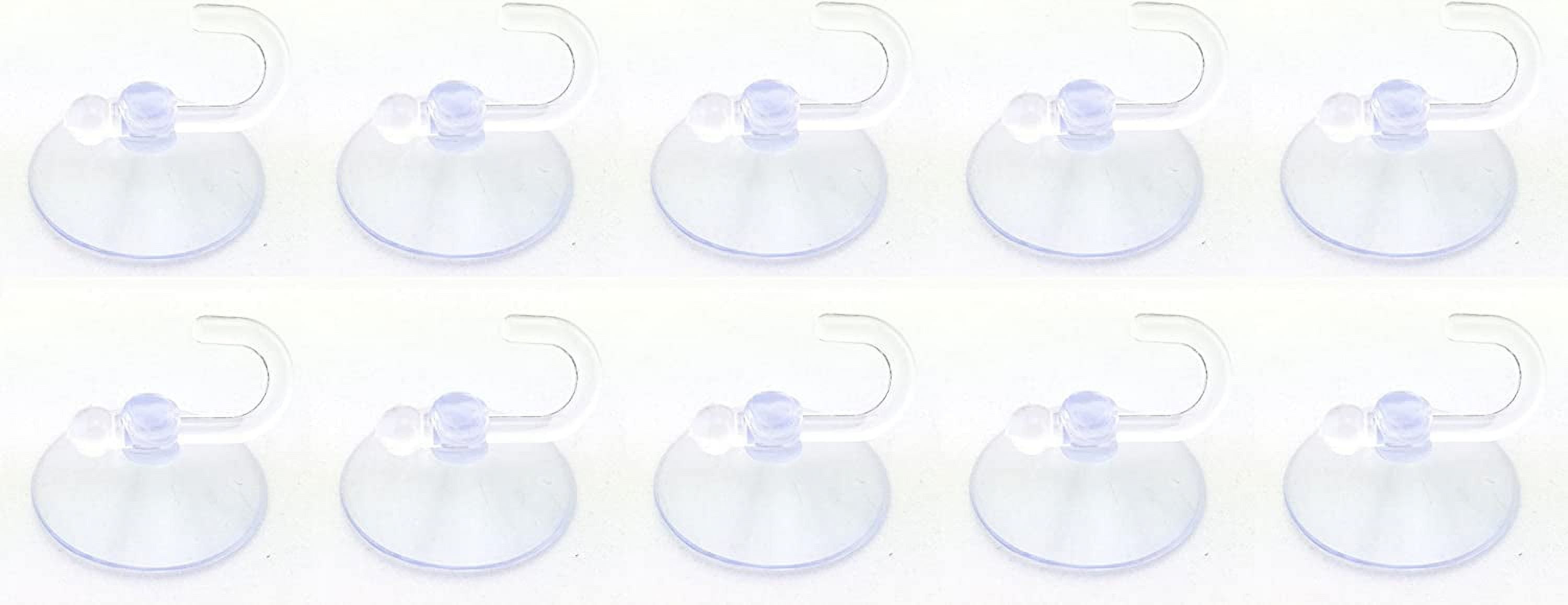 Swivel Hooks Clear Plastic Suction Cups - 30 mm, Set of 10,Clear, For ...