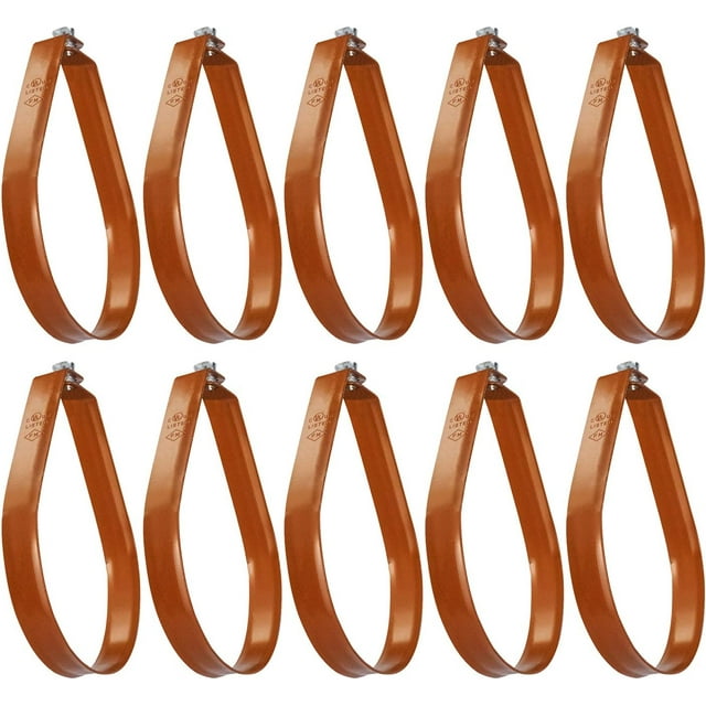 Swivel Loop Pipe Hanger, Copper Epoxy Coated Steel, 3/4 in, 10 Pack ...