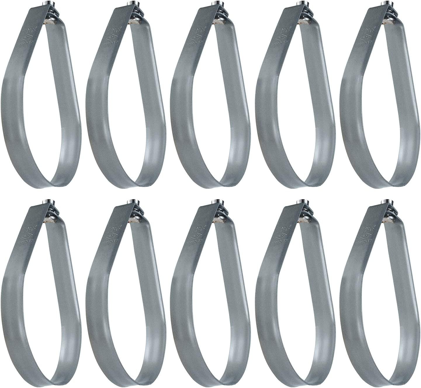 Swivel Loop Pipe Hanger, Epoxy Coated Steel, 1/2 in, 10 Pack, Chrome ...