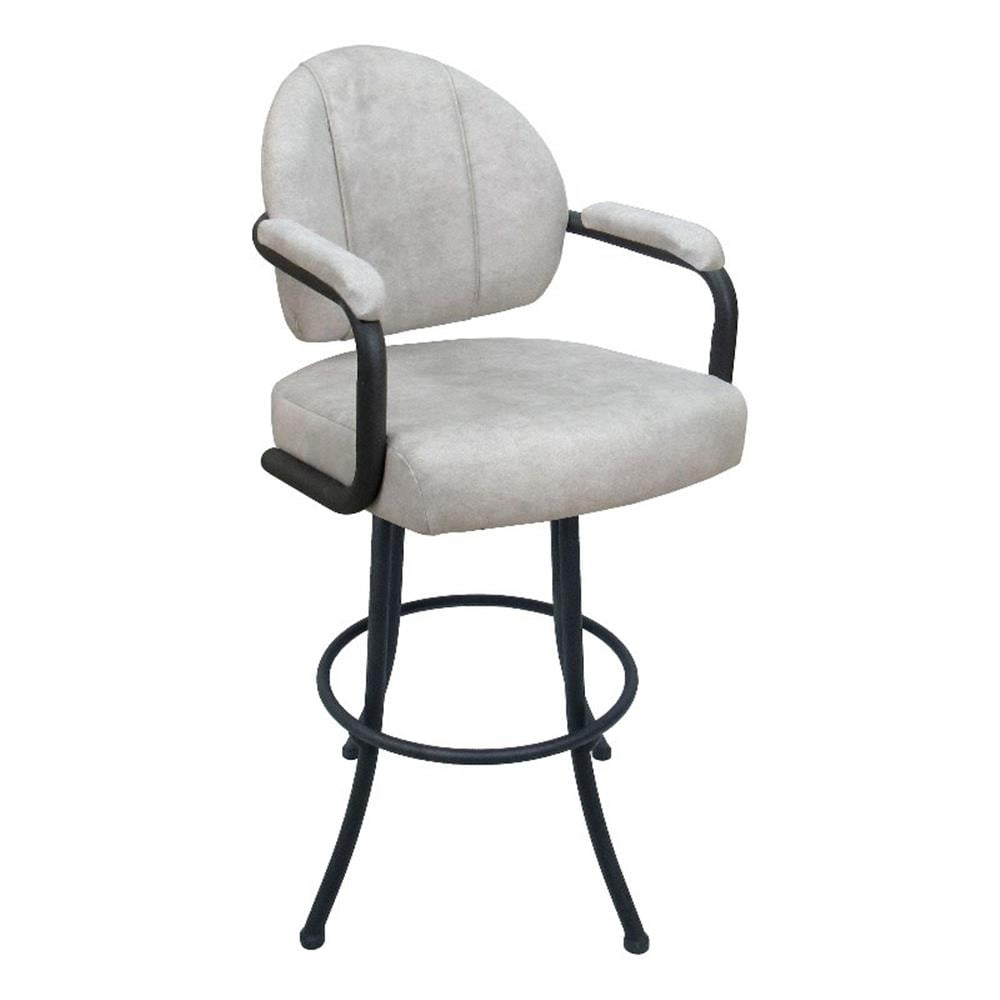 Swivel Metal Bar Stool 30" - M-70 - Outlier Stucco Beige Fabric - Gray ...