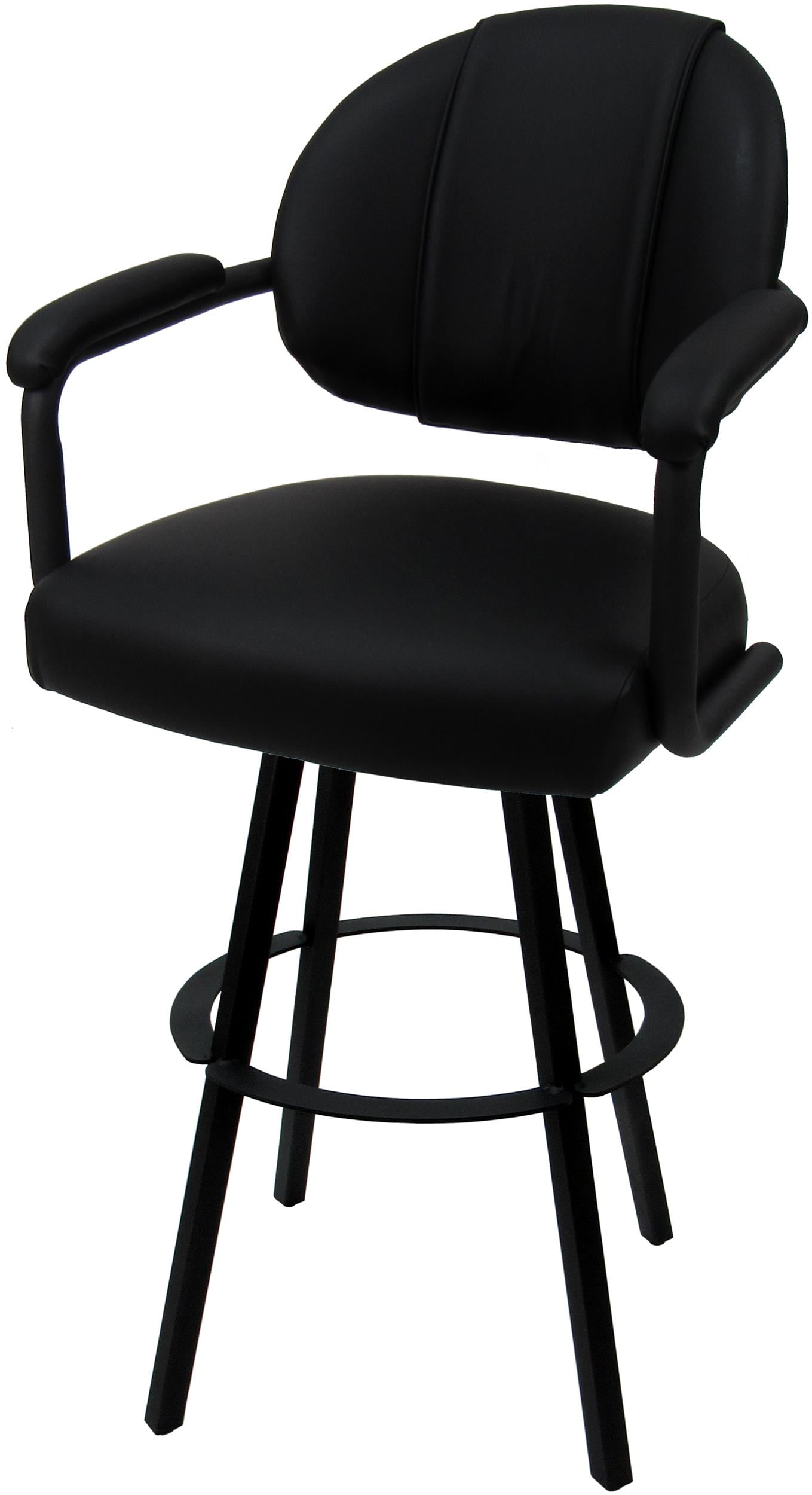 Swivel Metal Bar Stool 30" - M-70 WB - Black Vinyl - Black - Walmart.com