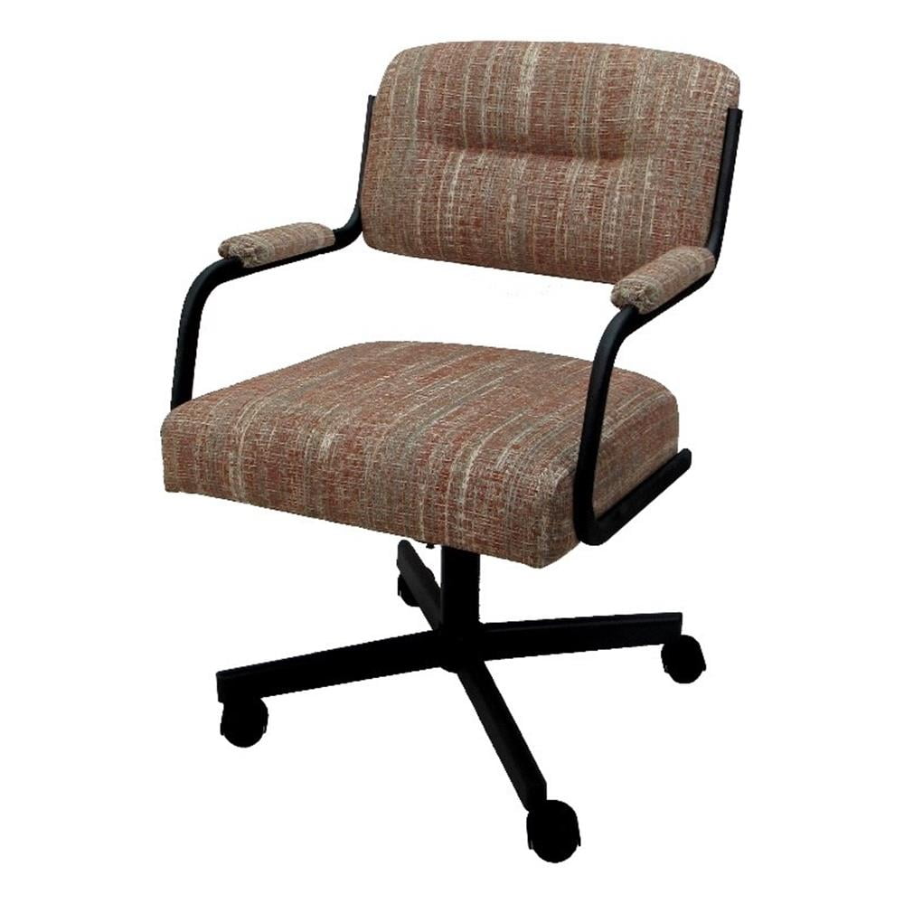 Swivel Metal Caster Dining Chair M-110 - Watusi Madder - Black ...