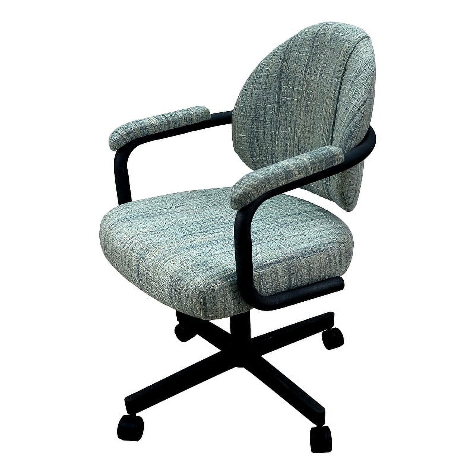 Swivel Metal Caster Dining Chair M-70 - Watusi Aquatint - Black ...