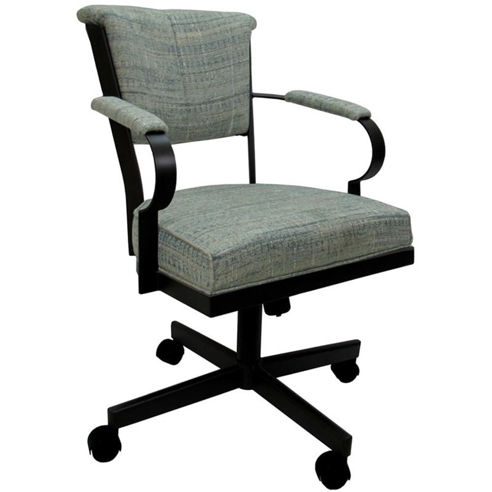Swivel Metal Caster Dining Chair Miami - Watusi Aquatint - Black ...