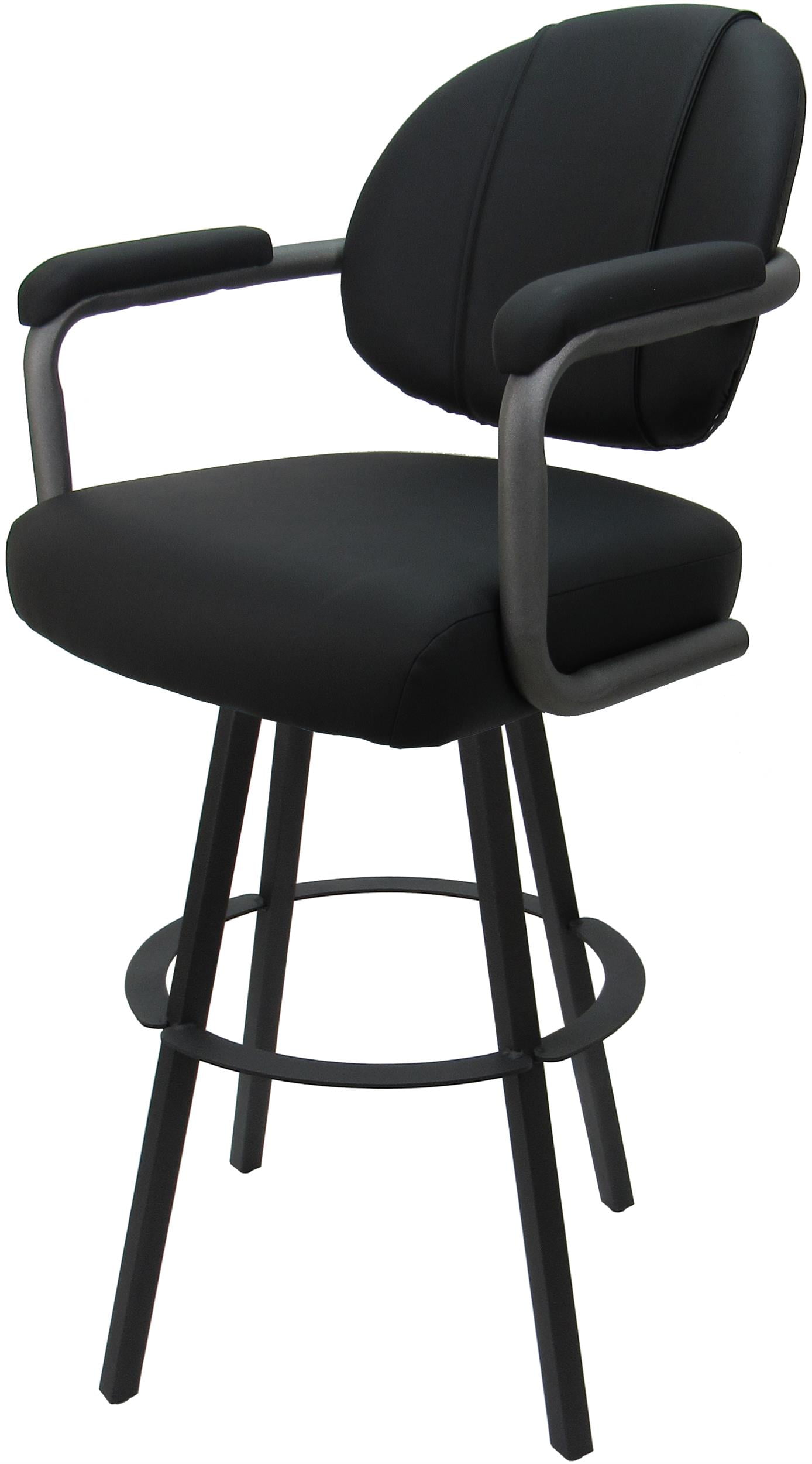 Swivel Metal Counter Stool 26" - M-70 WB - Black Vinyl - Gray - Walmart.com