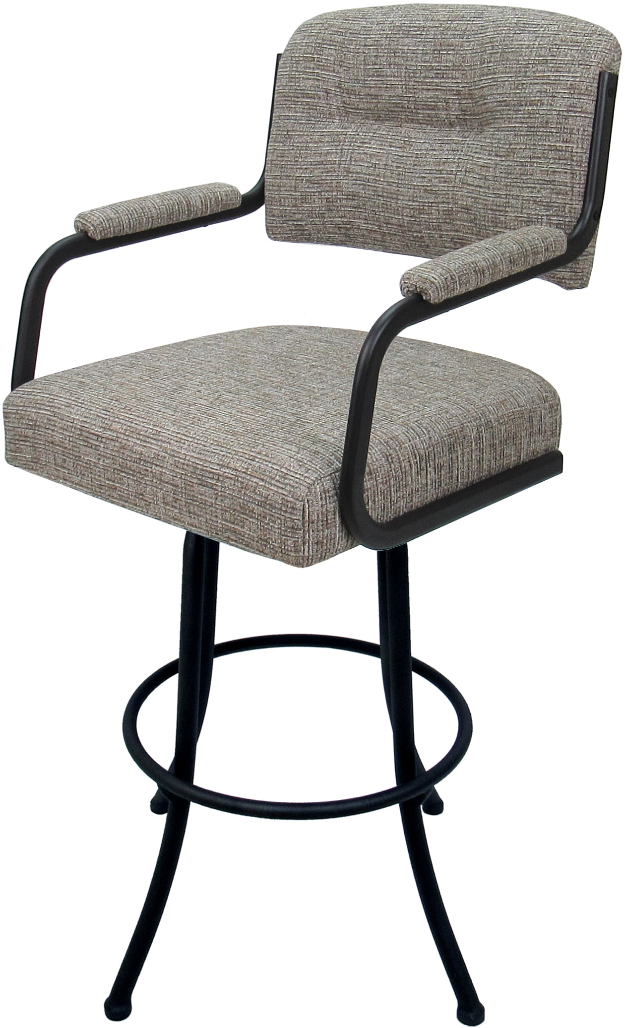 Swivel Metal Counter Stool 26" Seat - M-110 - Jetty June Tan - Black ...