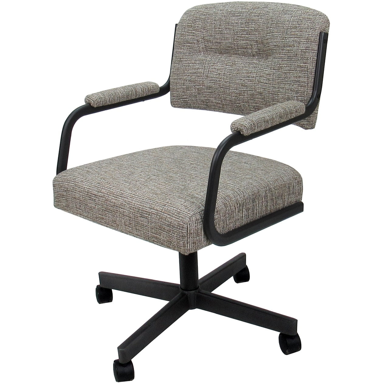 Swivel Metal Dining Caster Chair- M-110 - Jetty June Tan - Black ...