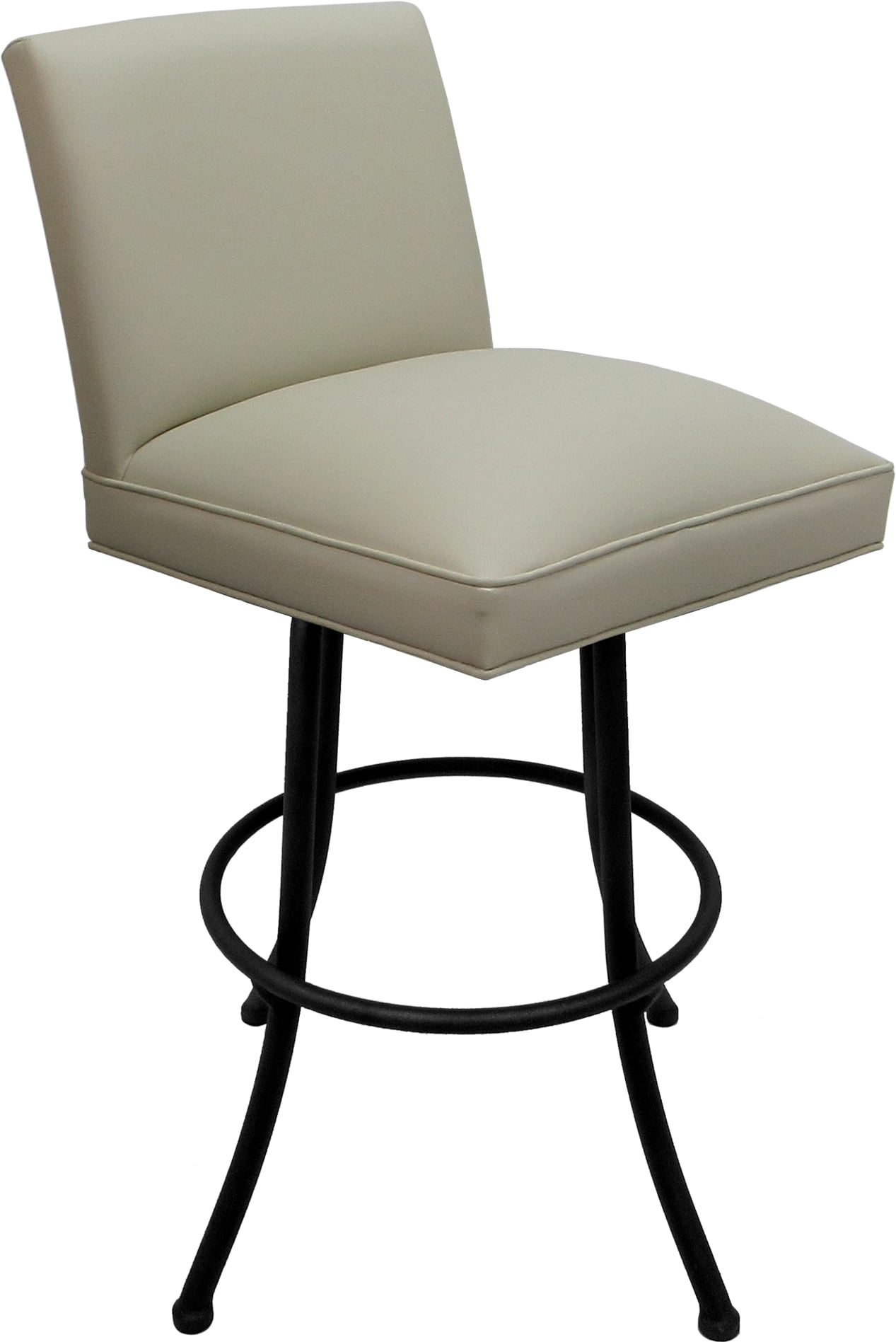 Swivel Metal Extra Tall Stool Sommerville 34" Seat - Ocean Beige Vinyl ...