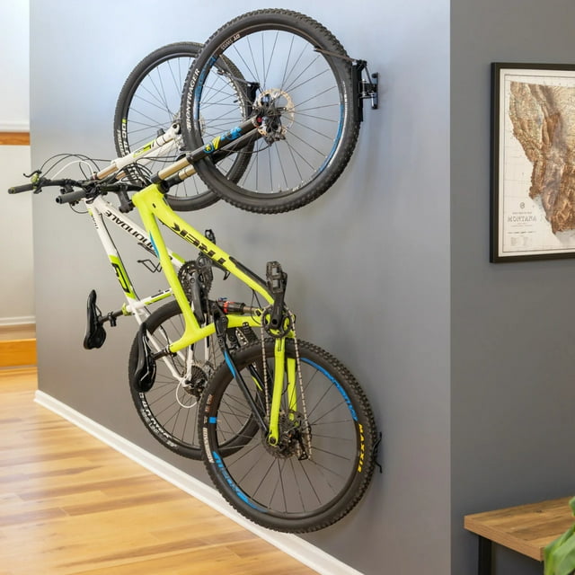 Swivel Mount Bike Storage Rack | 2 Bike Garage Wall Hooks - Walmart.com