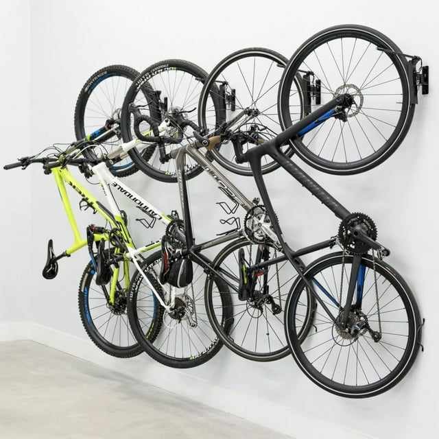Swivel Mount Bike Storage Rack | 4 Bicycle | Garage Wall Hook - Walmart.com