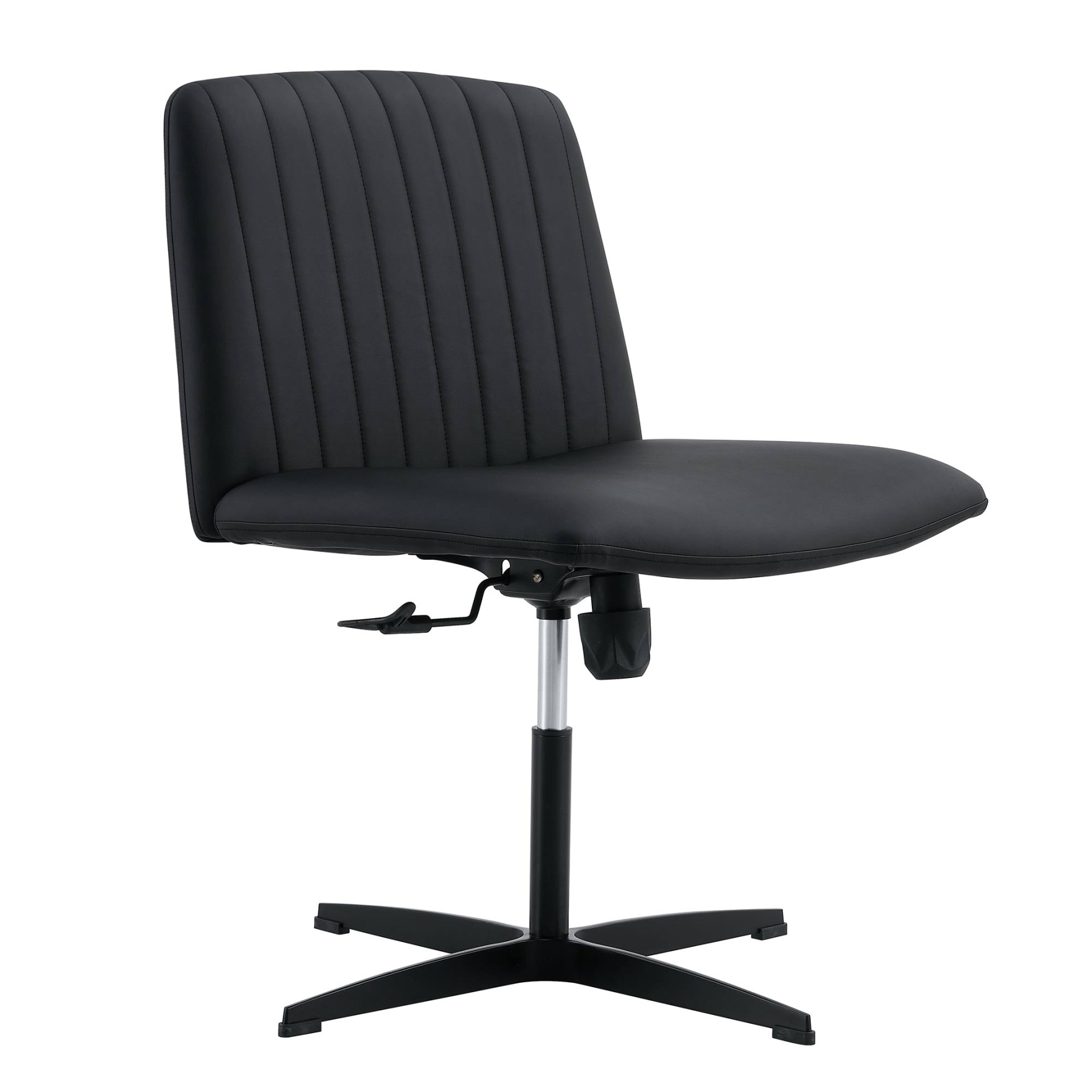 Swivel Office Chair, Adjustable Computer Chair No Wheels, Modern ...