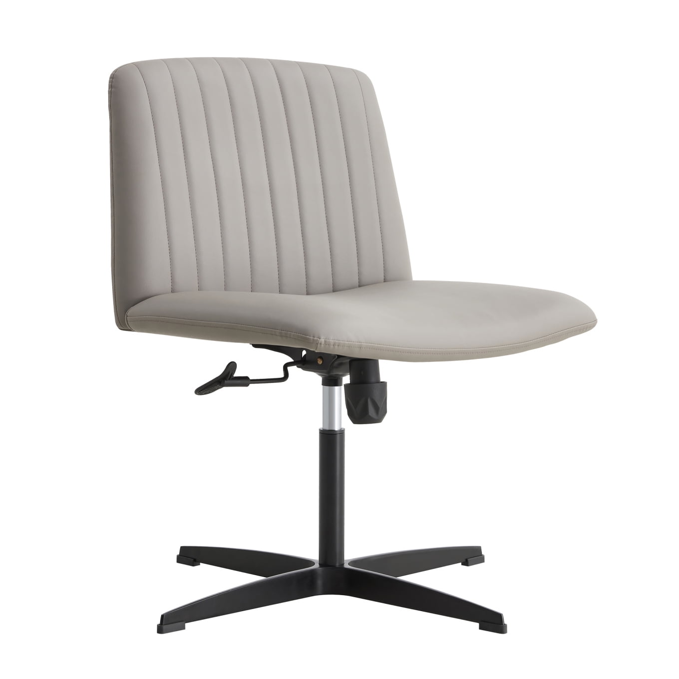 Swivel Office Chair, Adjustable Computer Chair No Wheels, Modern ...