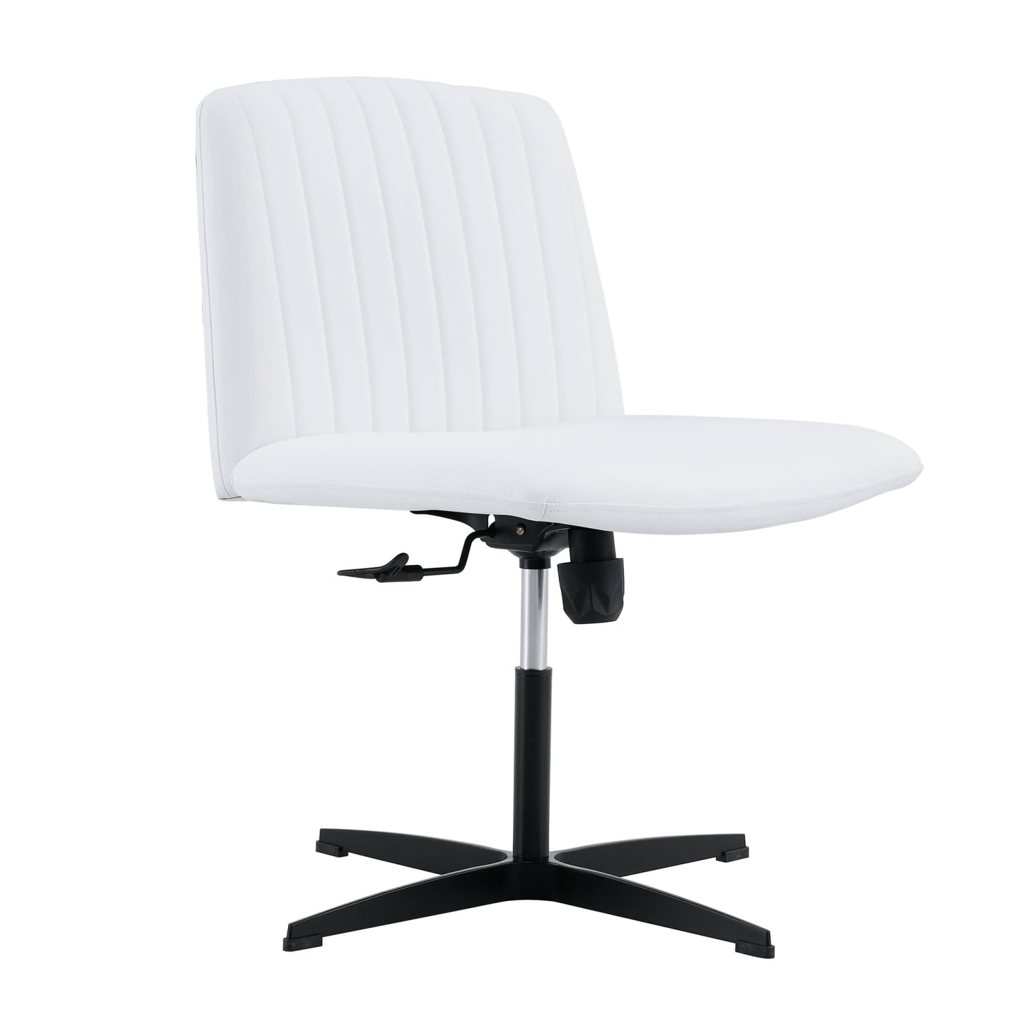 Swivel Office Chair, Adjustable Computer Chair No Wheels, Modern ...