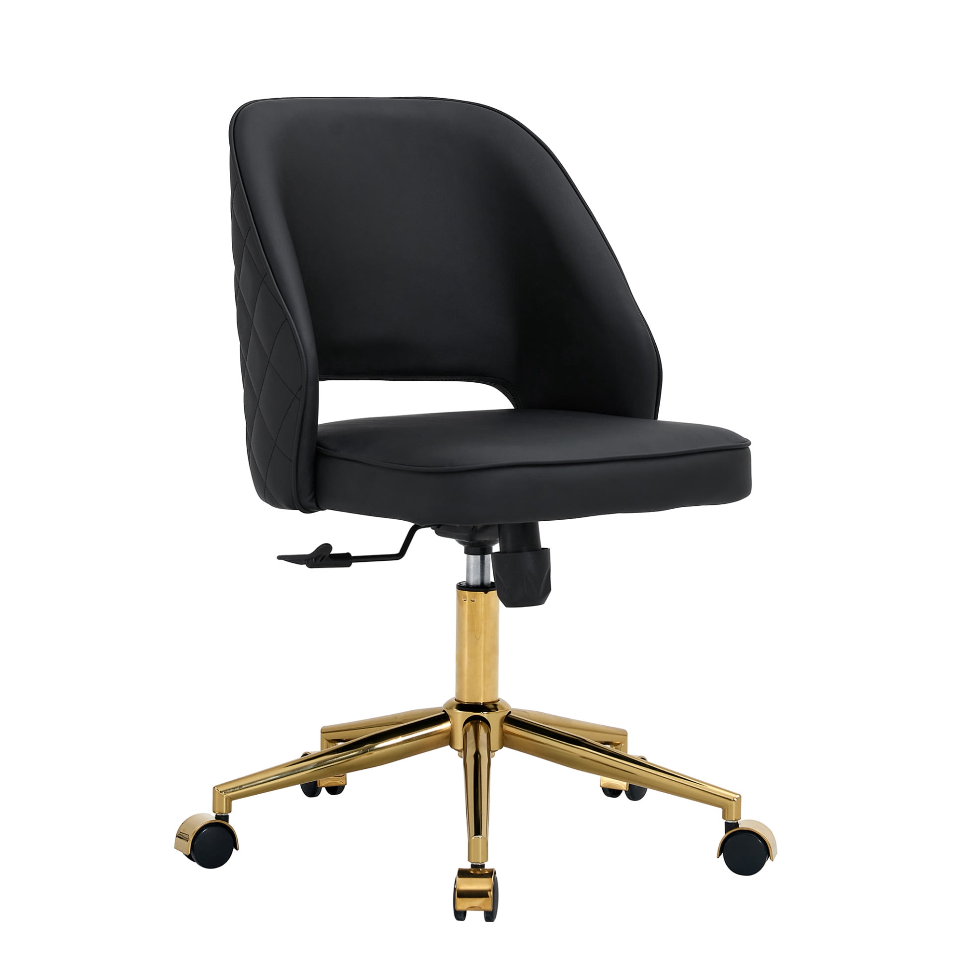 Swivel Office Chair, Computer Chair with Wheels, PU Leather 360 ...