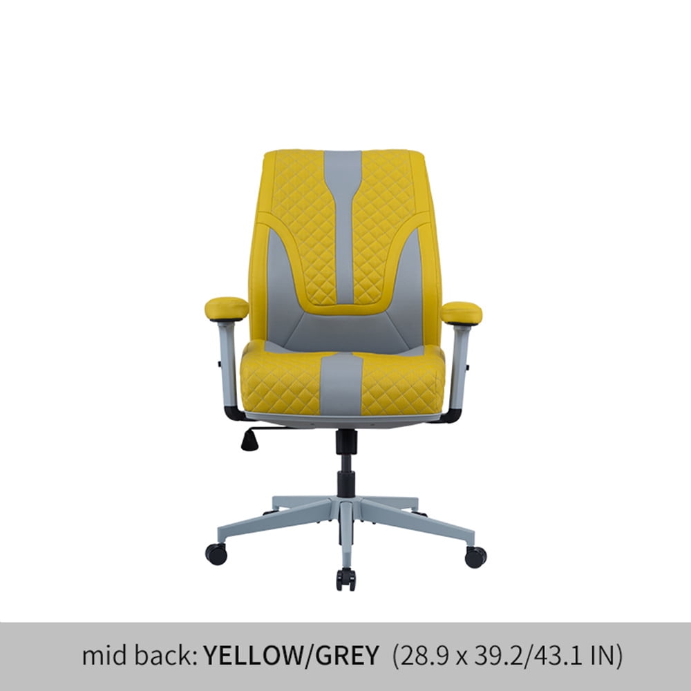 Swivel Office Chair, Mid Back Computer Tilting Chair with Padded Arm ...