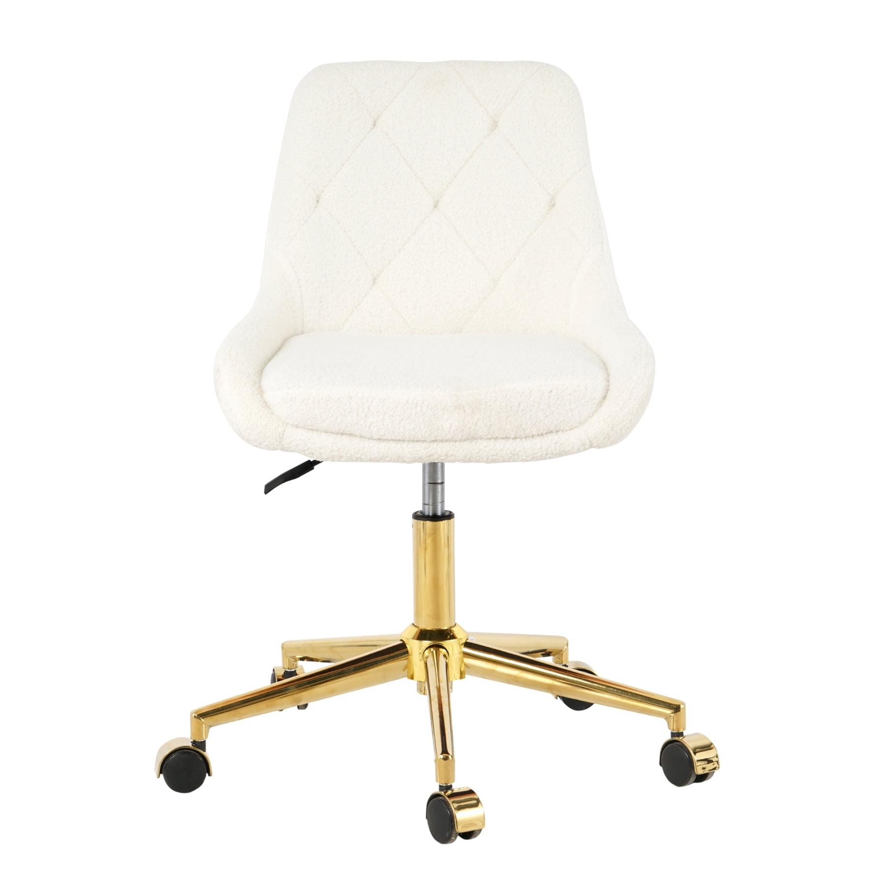 Swivel Office Chair, Teddy Task Chair with Button Tufted Back and ...