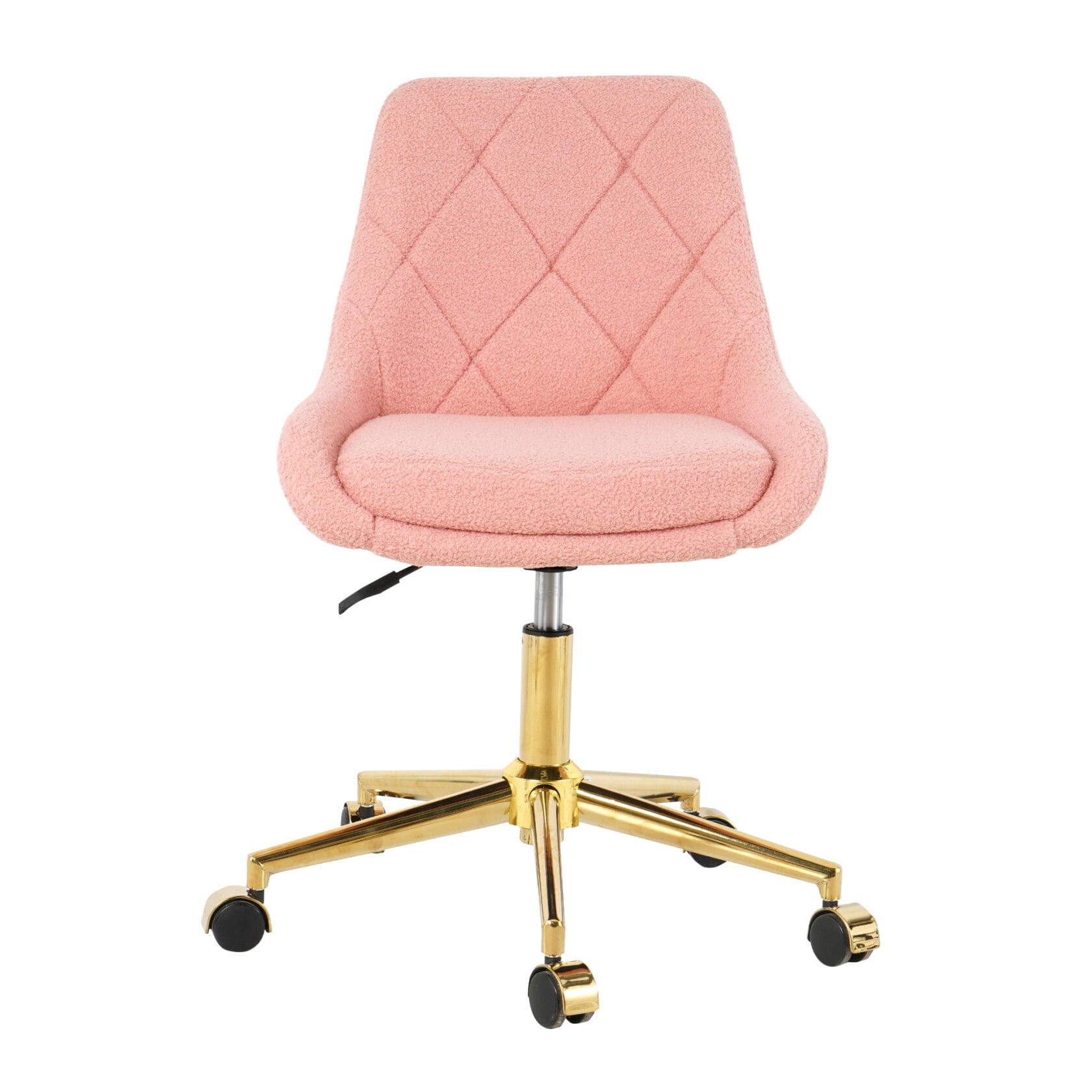 Swivel Office Chair, Teddy Task Chair with Button Tufted Back and ...
