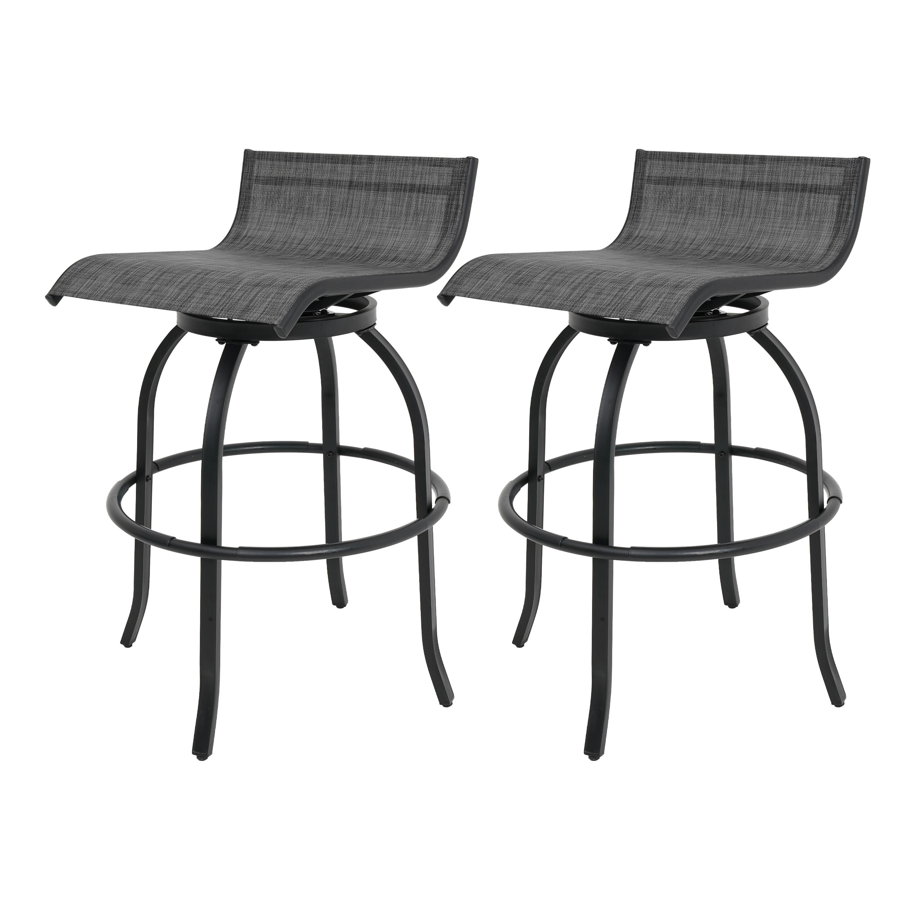 Swivel Patio Bar Stools ,31.9"Outdoor Patio Stools Chairs (Set of 2 ...