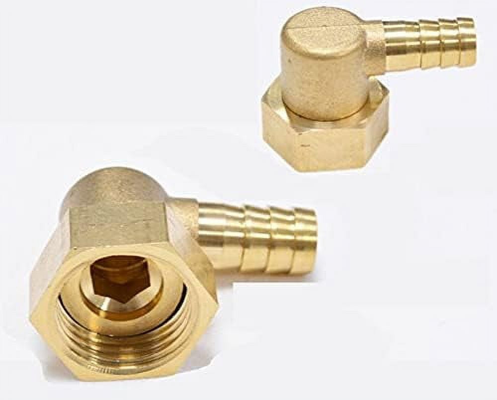 Swivel Pipe Fitting 1/2" BSPP BSP Female to 3/8" Barb Hose ID 90 Degree ...