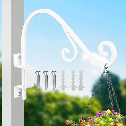 Swivel Plant Hanger, 16 Inch Metal Plant Hangers Outdoor Dual Hook ...