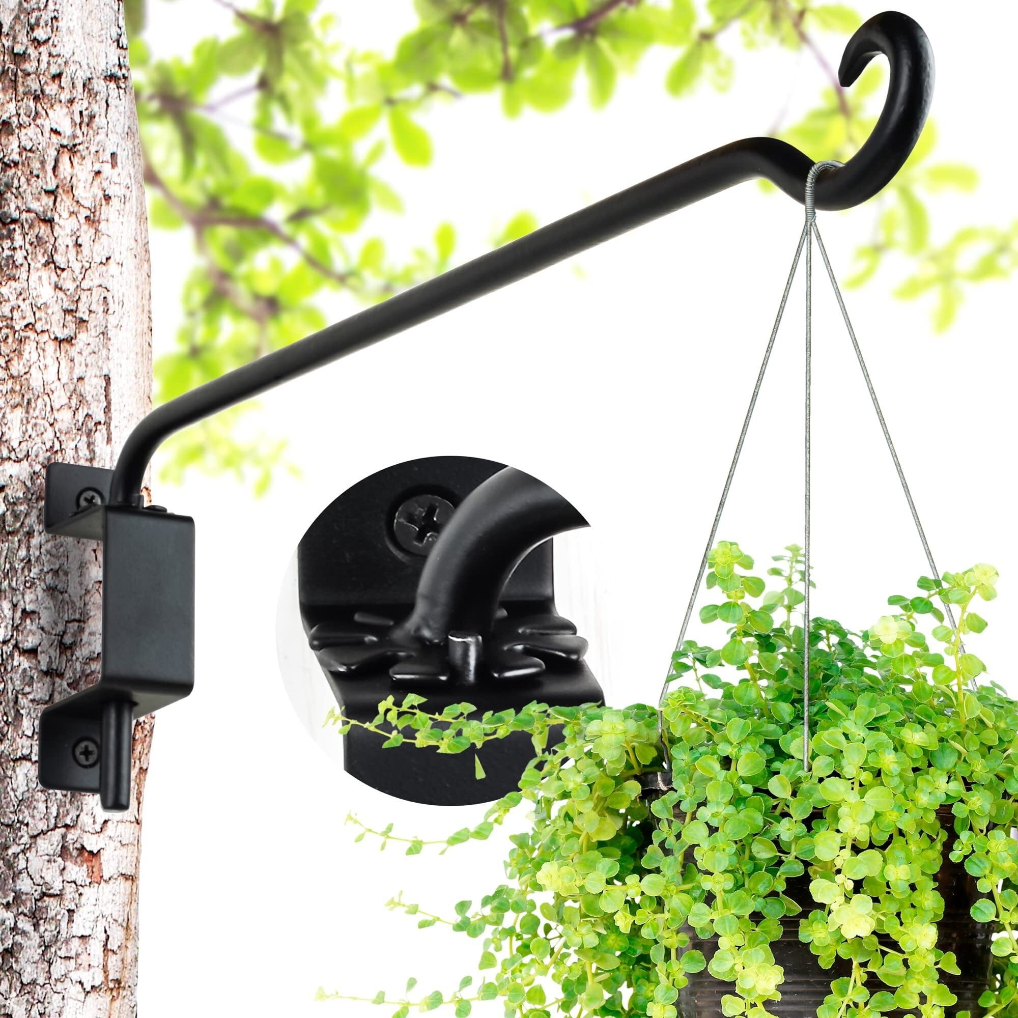 Swivel Plant Hanger Bracket: 12-Inch Bird Feeder Hanger for Outdoor ...