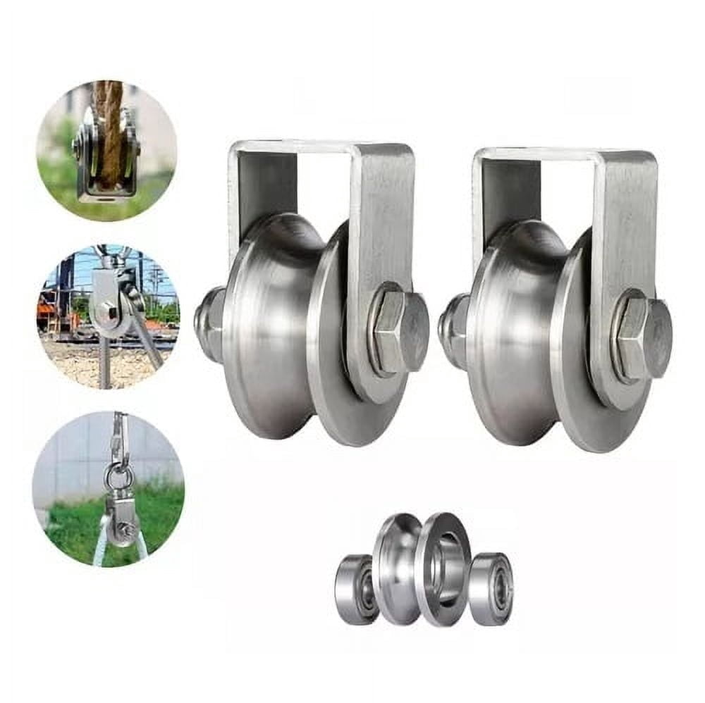 Clothesline Pulley System 3.5 Inch Pulley With Mounting Bracket & Bolt ...